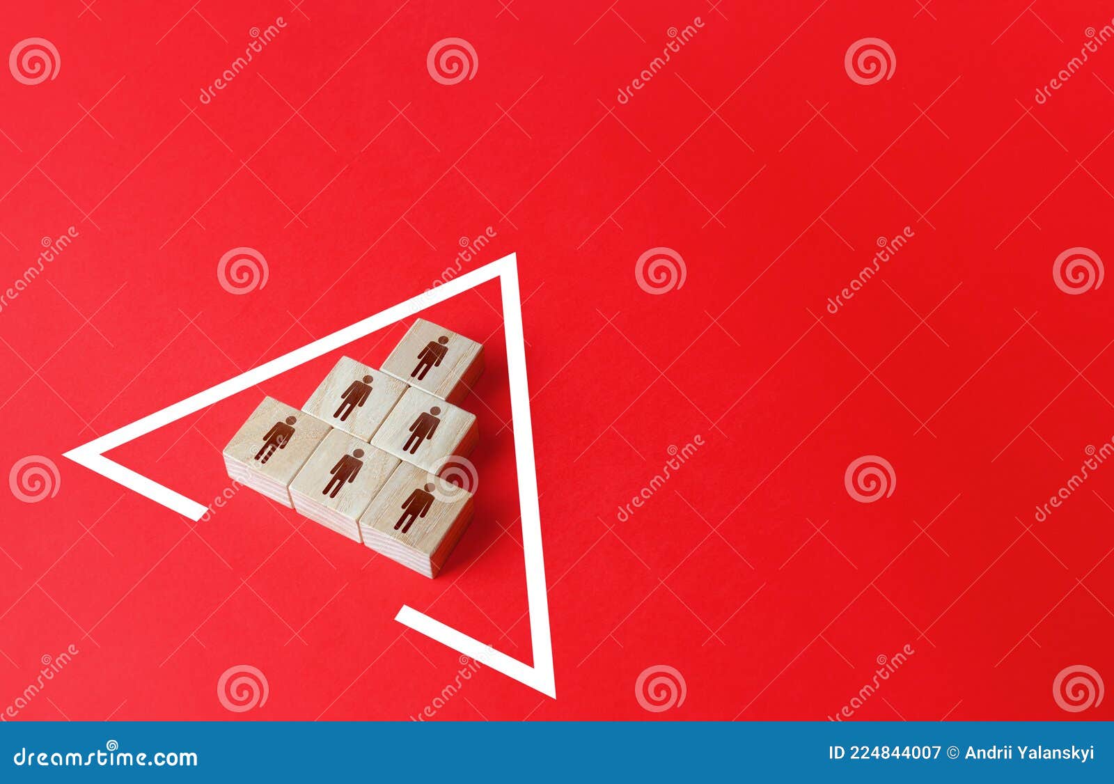 People Grouped in an Triangle Arrow. Purposeful Movement. Combining ...