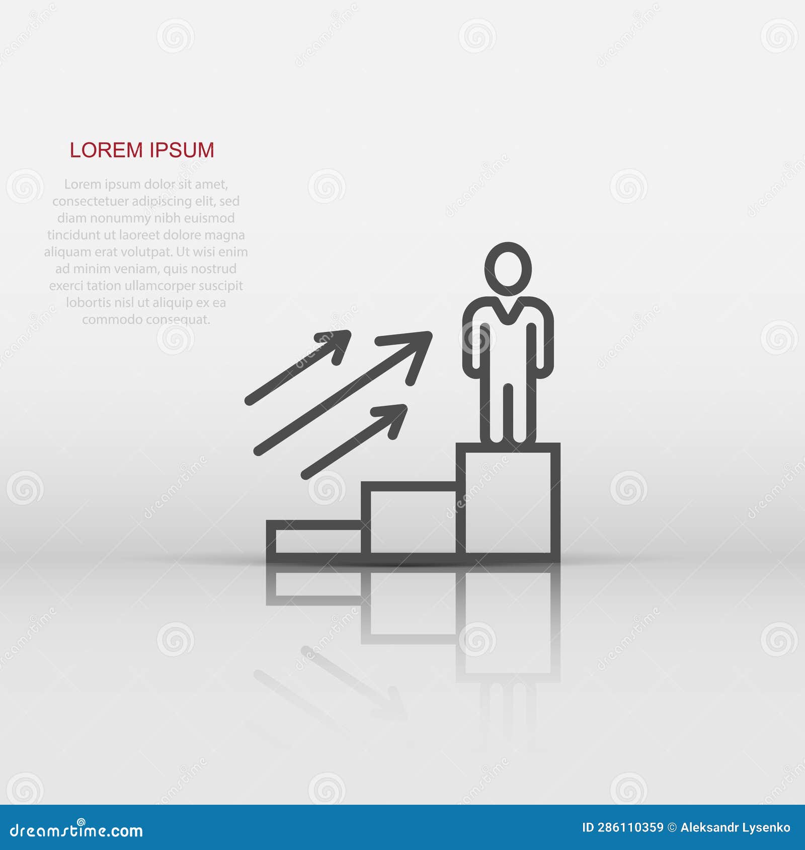 People with Growth Arrow Icon in Flat Style. Work Strategy Vector ...