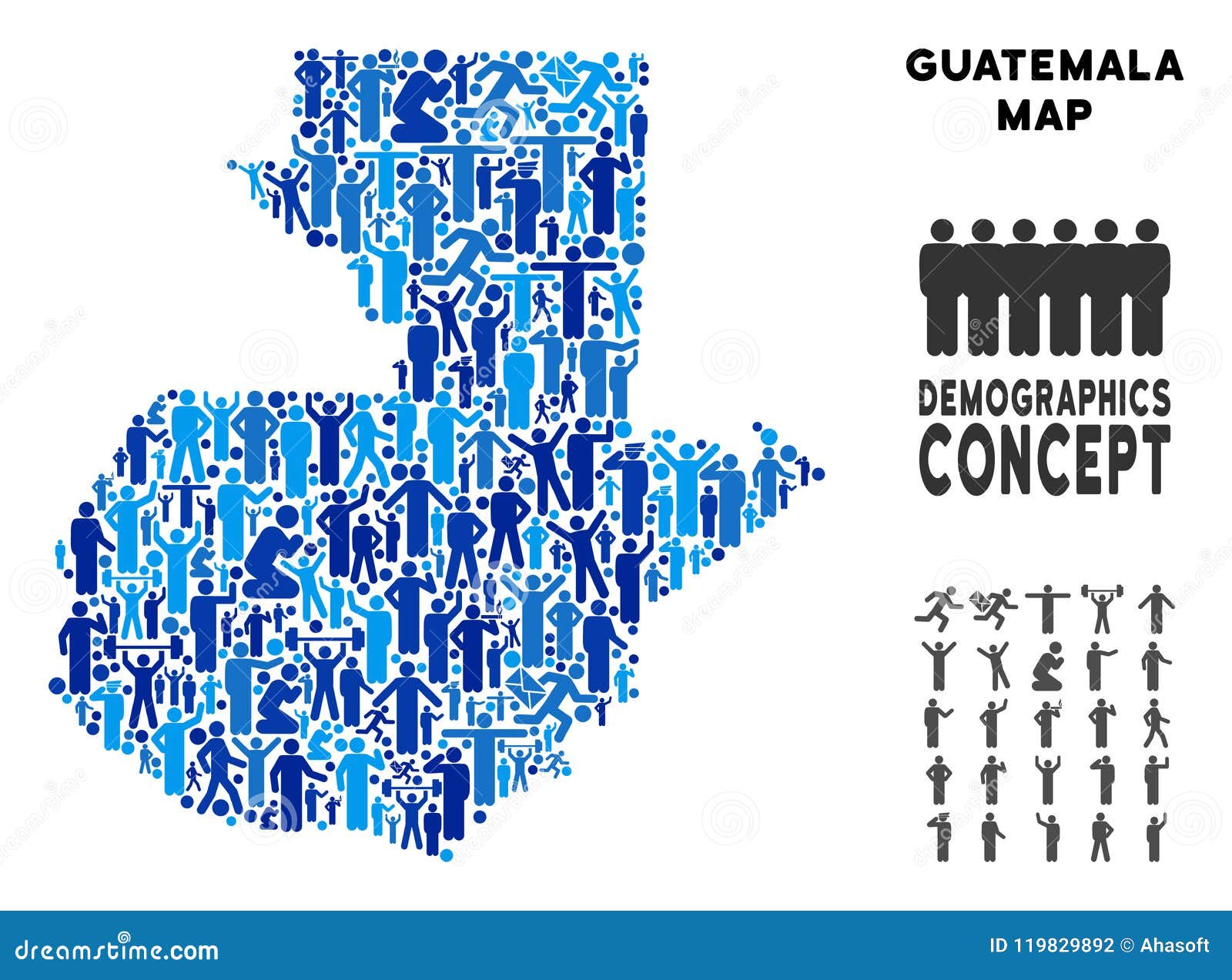 People Guatemala Map stock vector. Illustration of location - 119829892