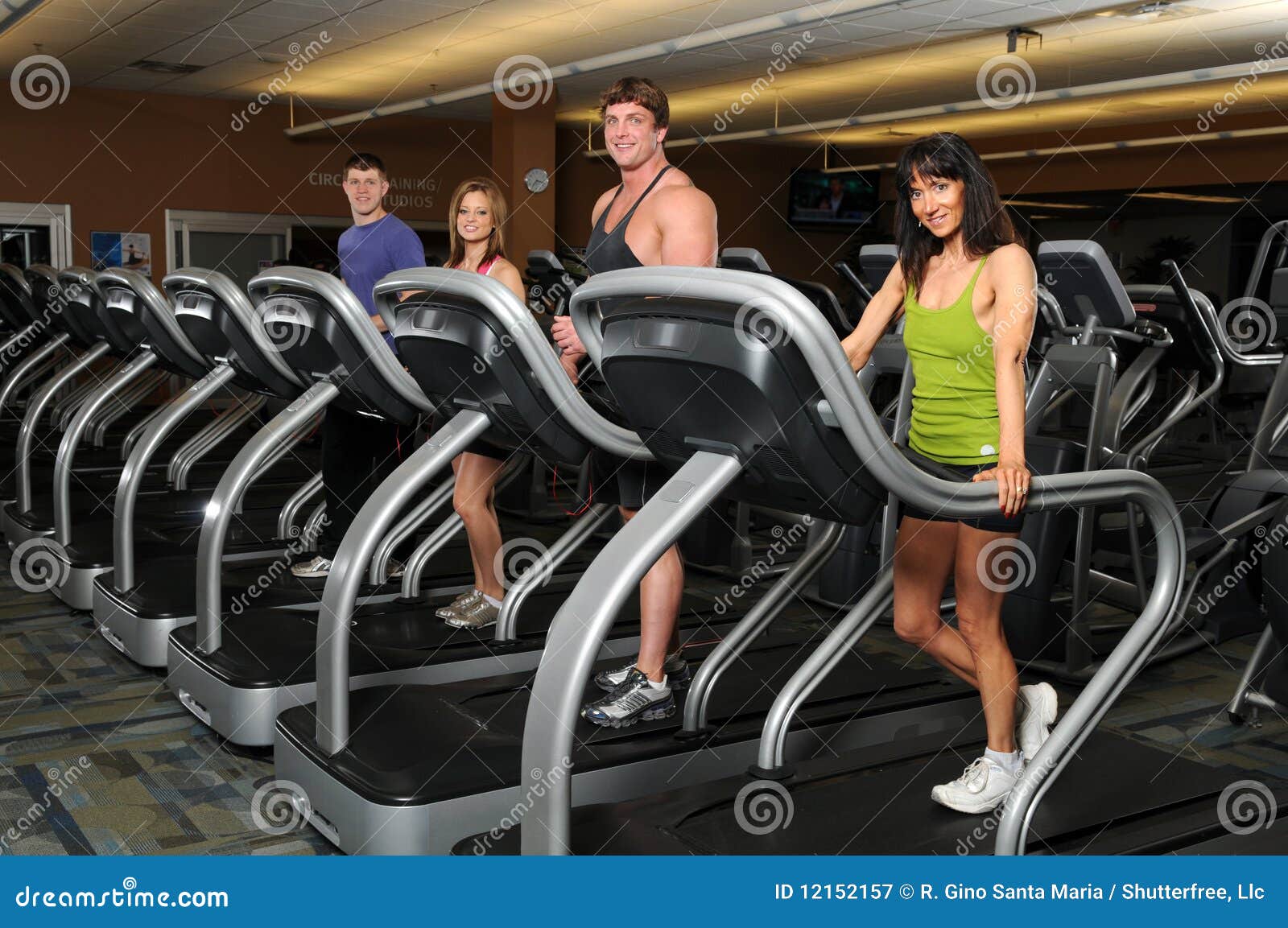 People at the Gym stock image. Image of feminine, running - 12152157