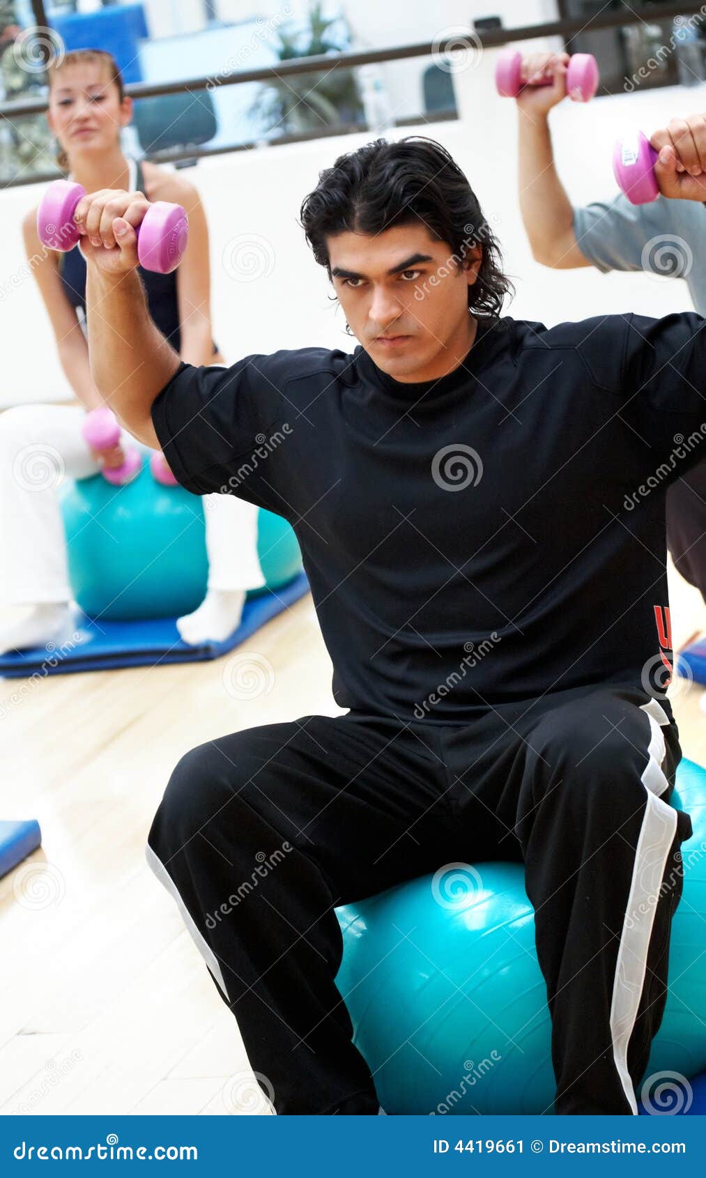 People at the gym stock image. Image of pilates, sporting - 4419661