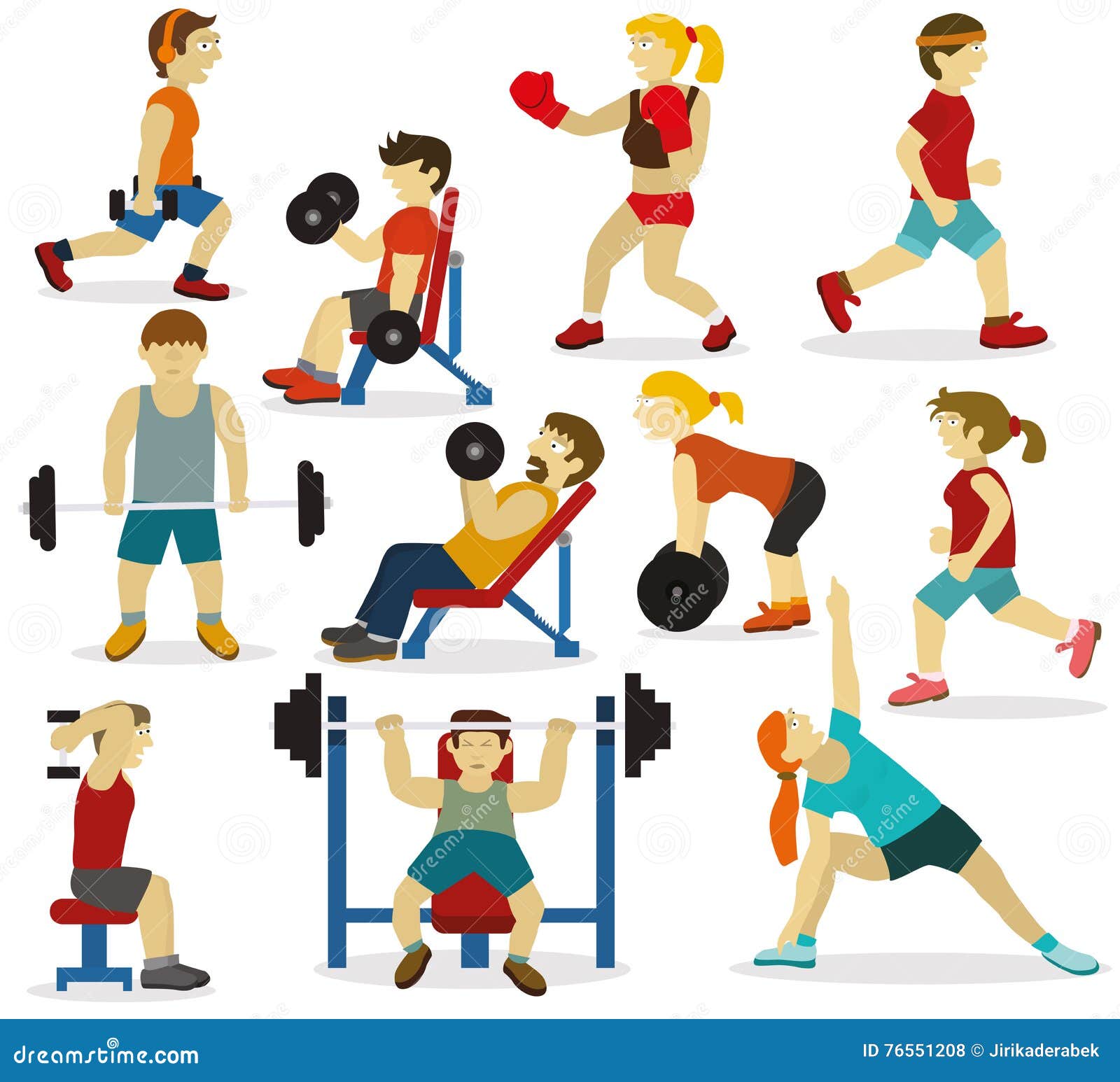People at the Gym(various Sports Activities) Stock Vector ...