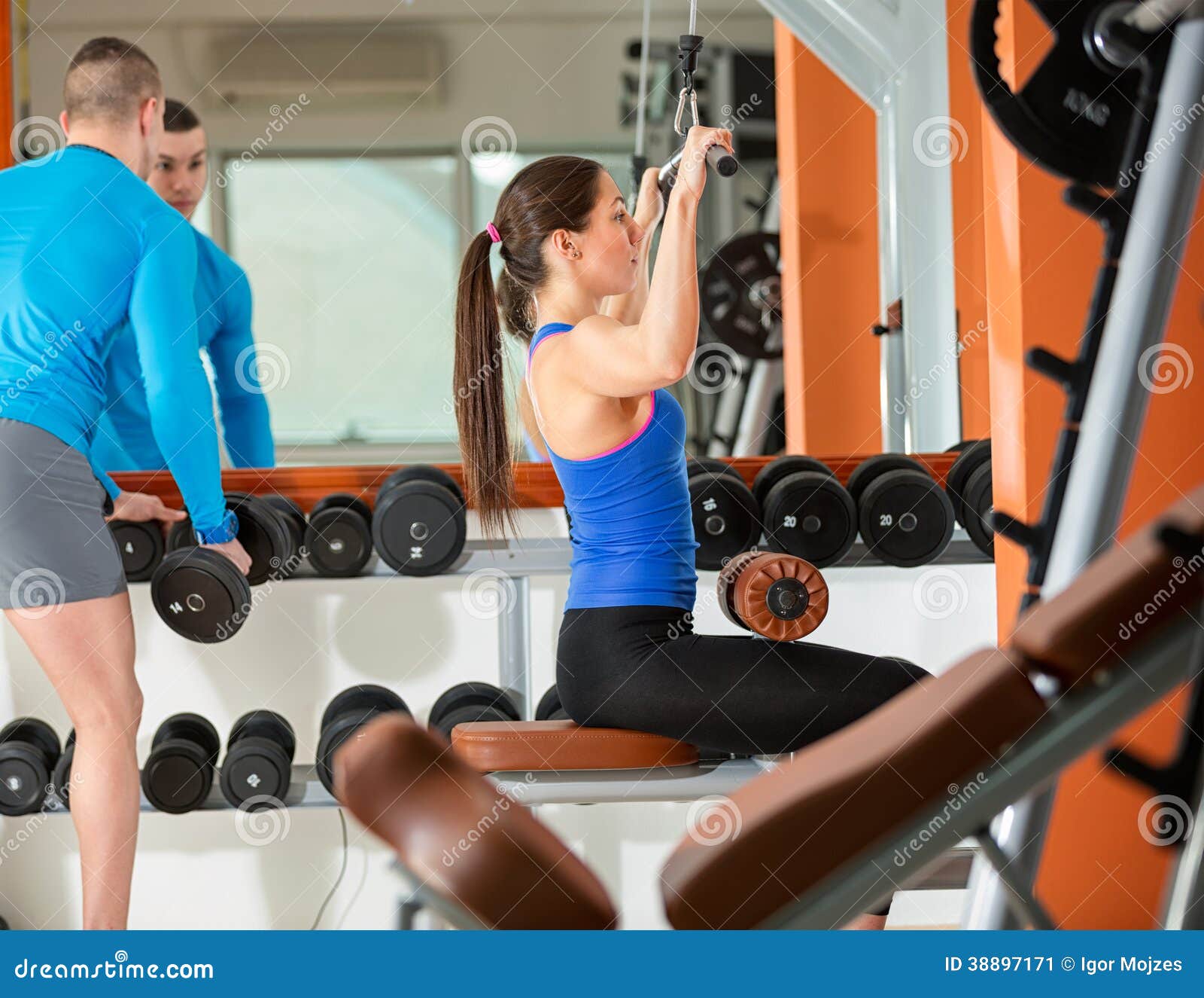 People at gym stock image. Image of male, dumbbell, dumb - 38897171