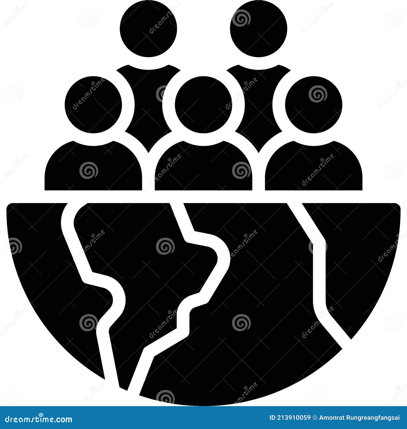 People and Half Earth Icon, Earth Day Related Vector Stock Vector ...