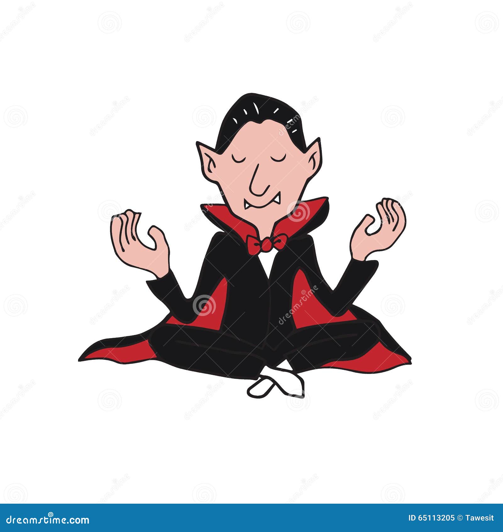 People Halloween Vampire Meditation Balance Stock Illustration ...