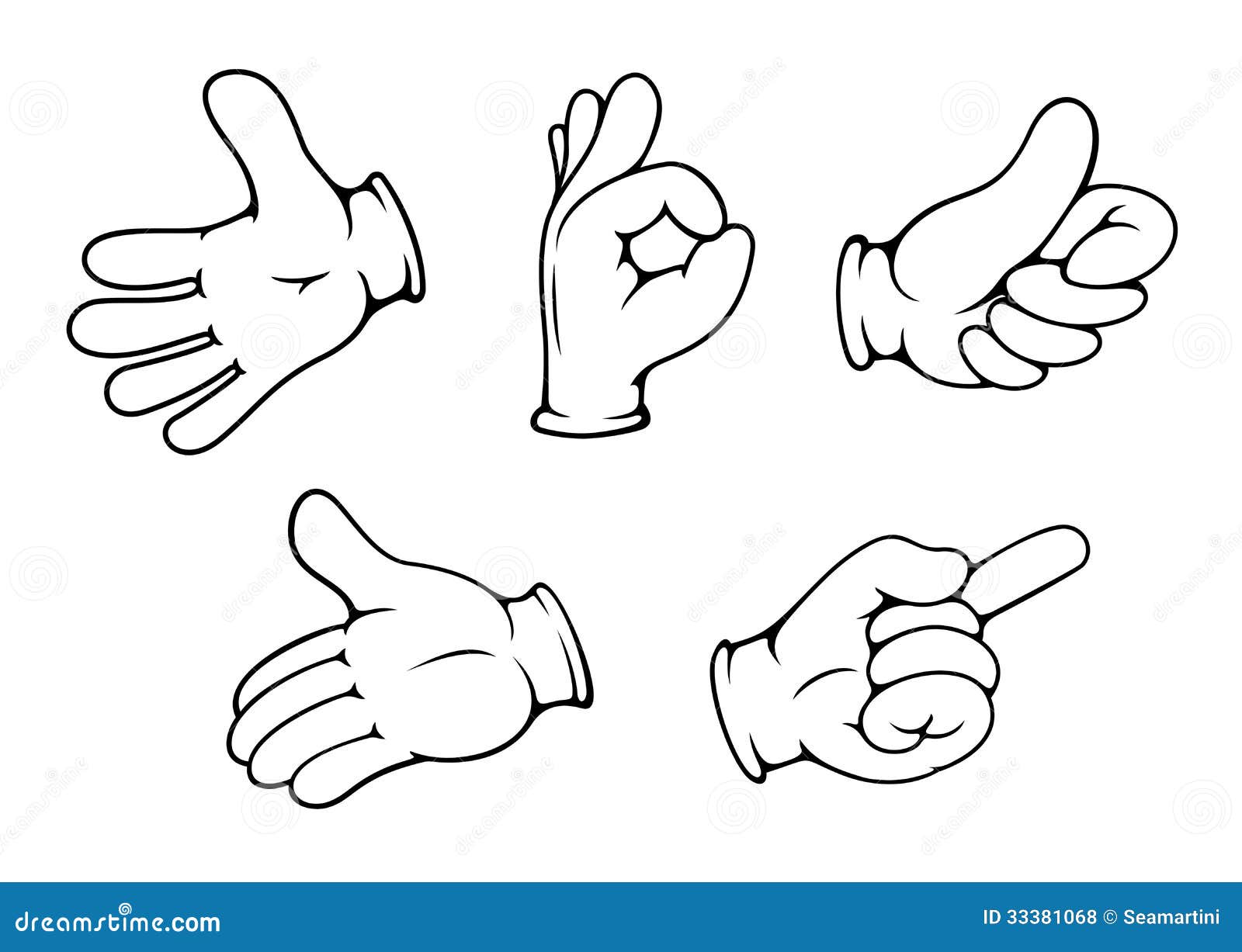People hand gestures stock vector. Illustration of forefinger - 33381068