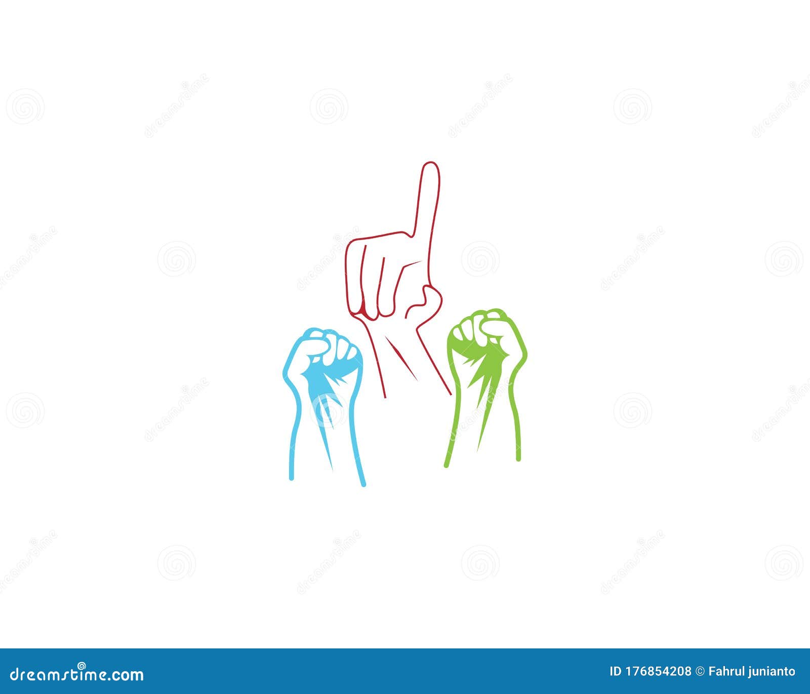 People Hand Protest Logo Vector Template Stock Illustration ...