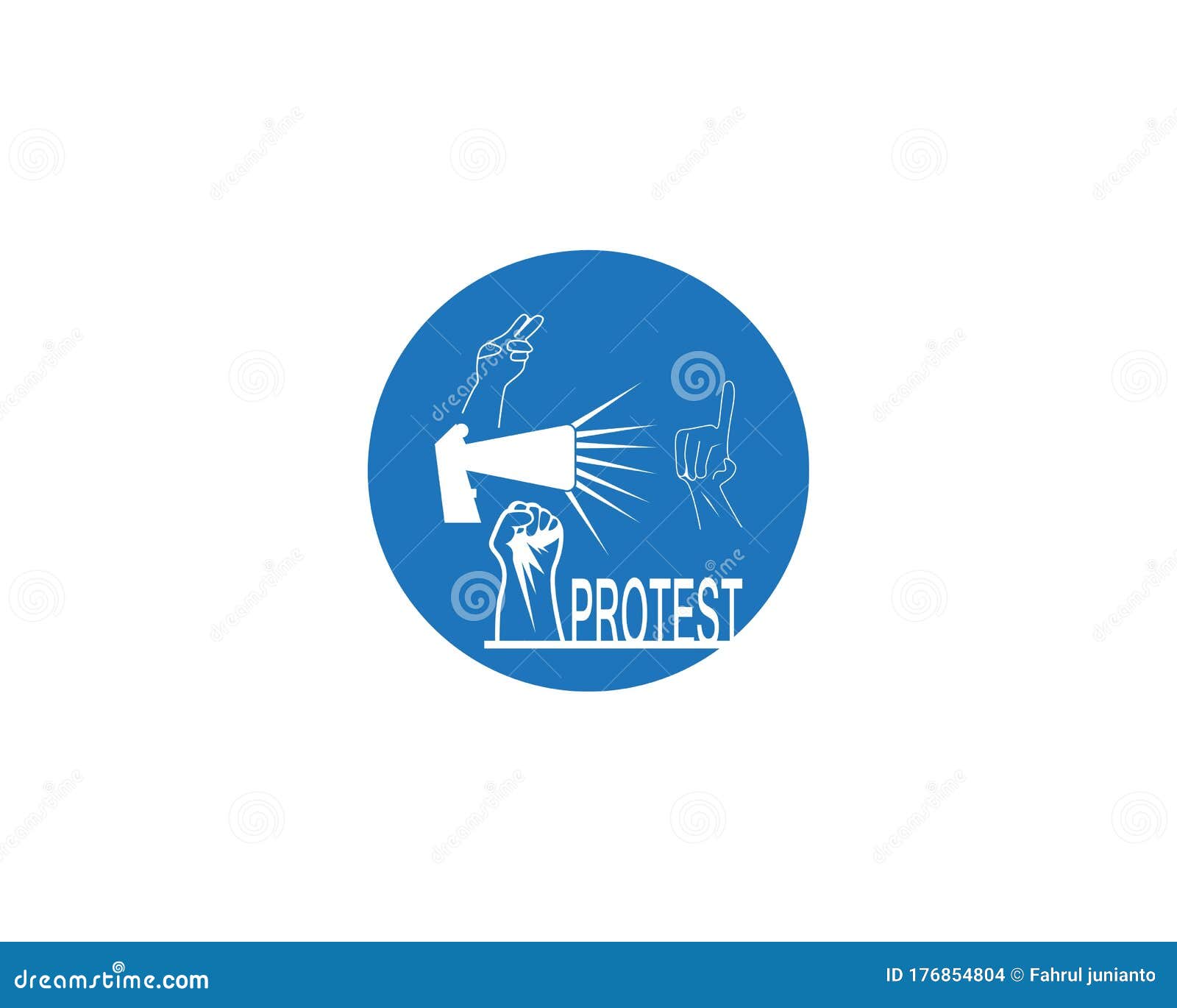 People Hand Protest Logo Vector Template Stock Illustration ...