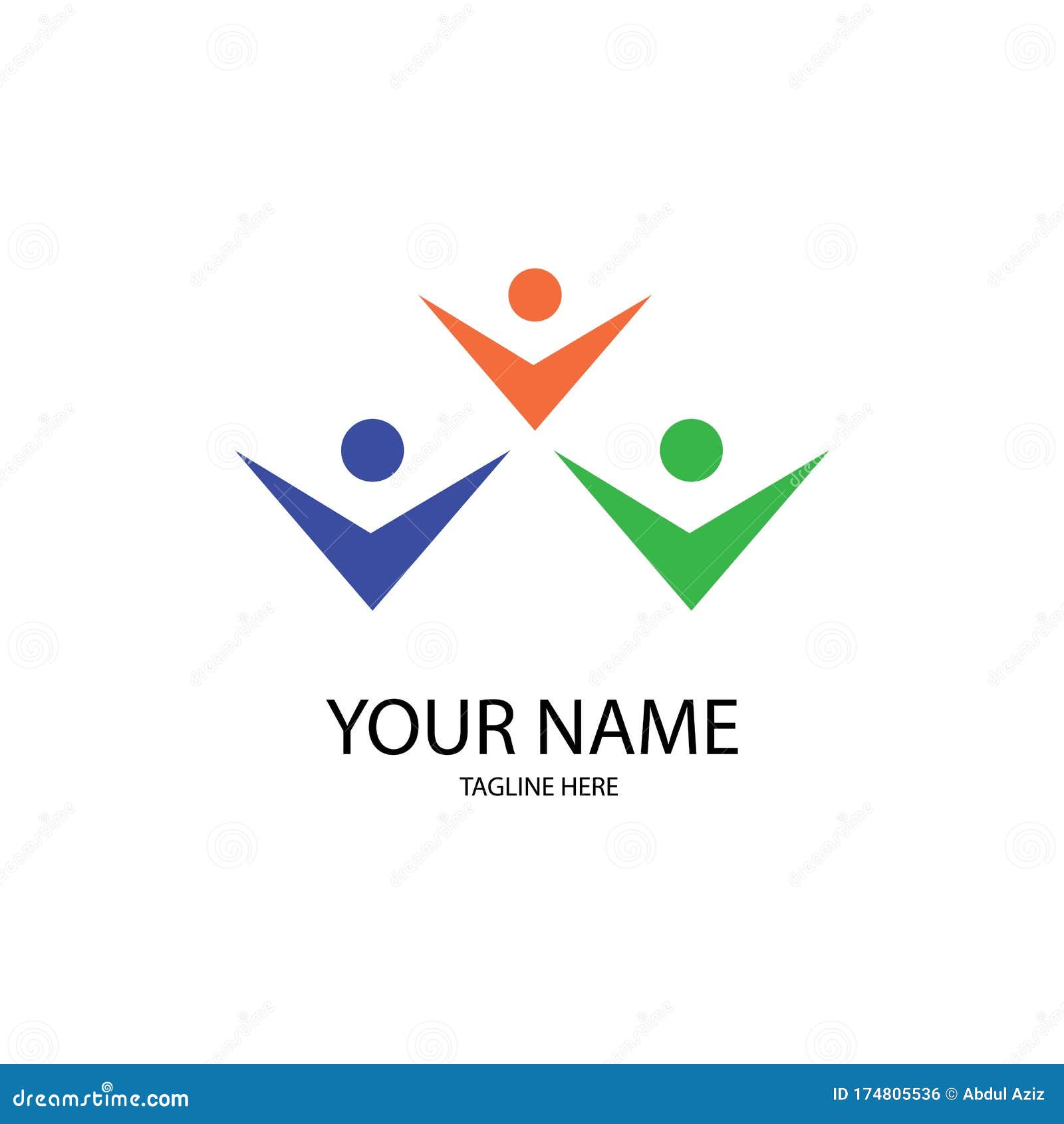 People Hand Up Illustration Logo Vector Design Stock Vector ...