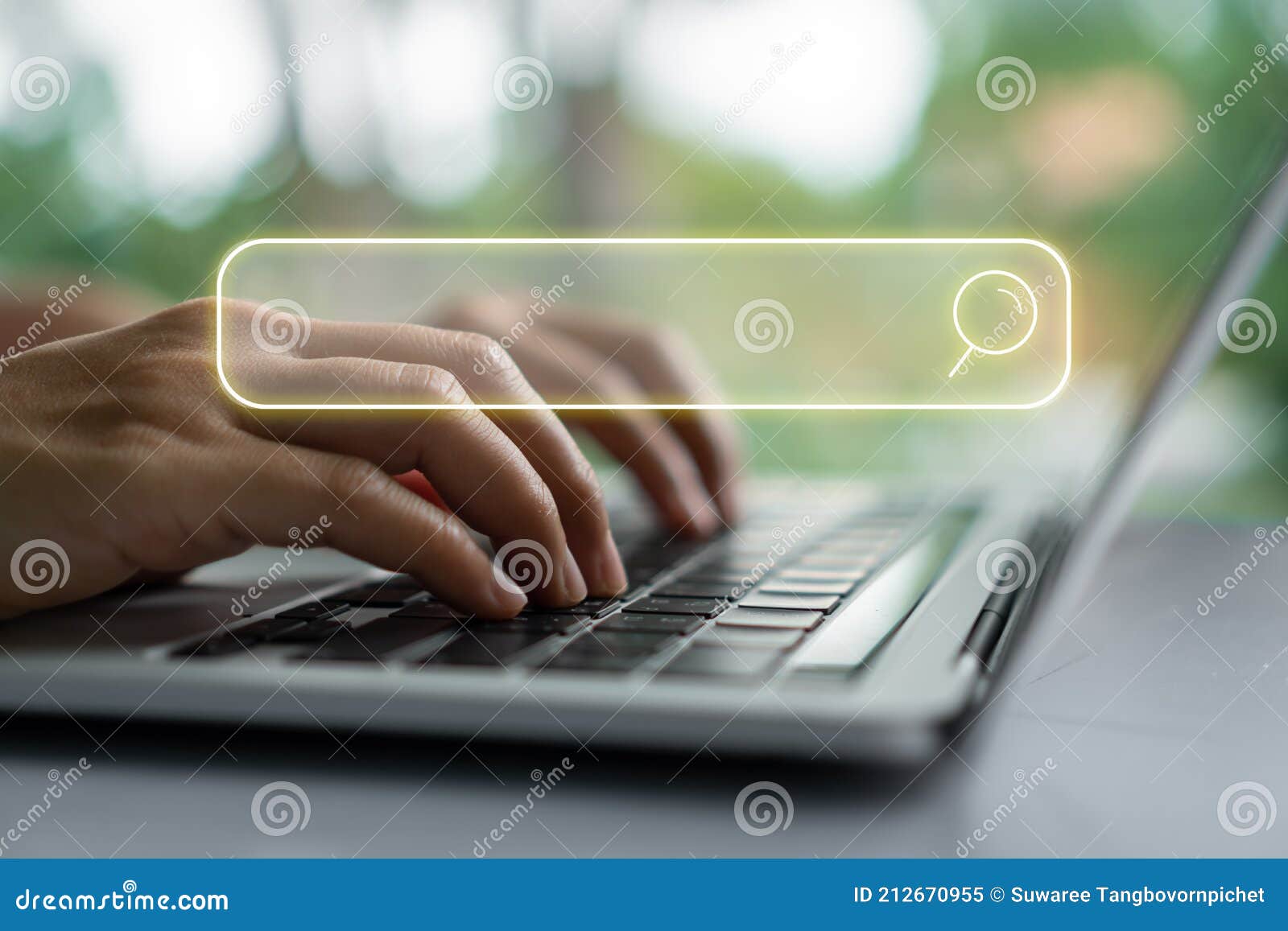 People Hand Using Laptop or Computor Searching for Information in ...