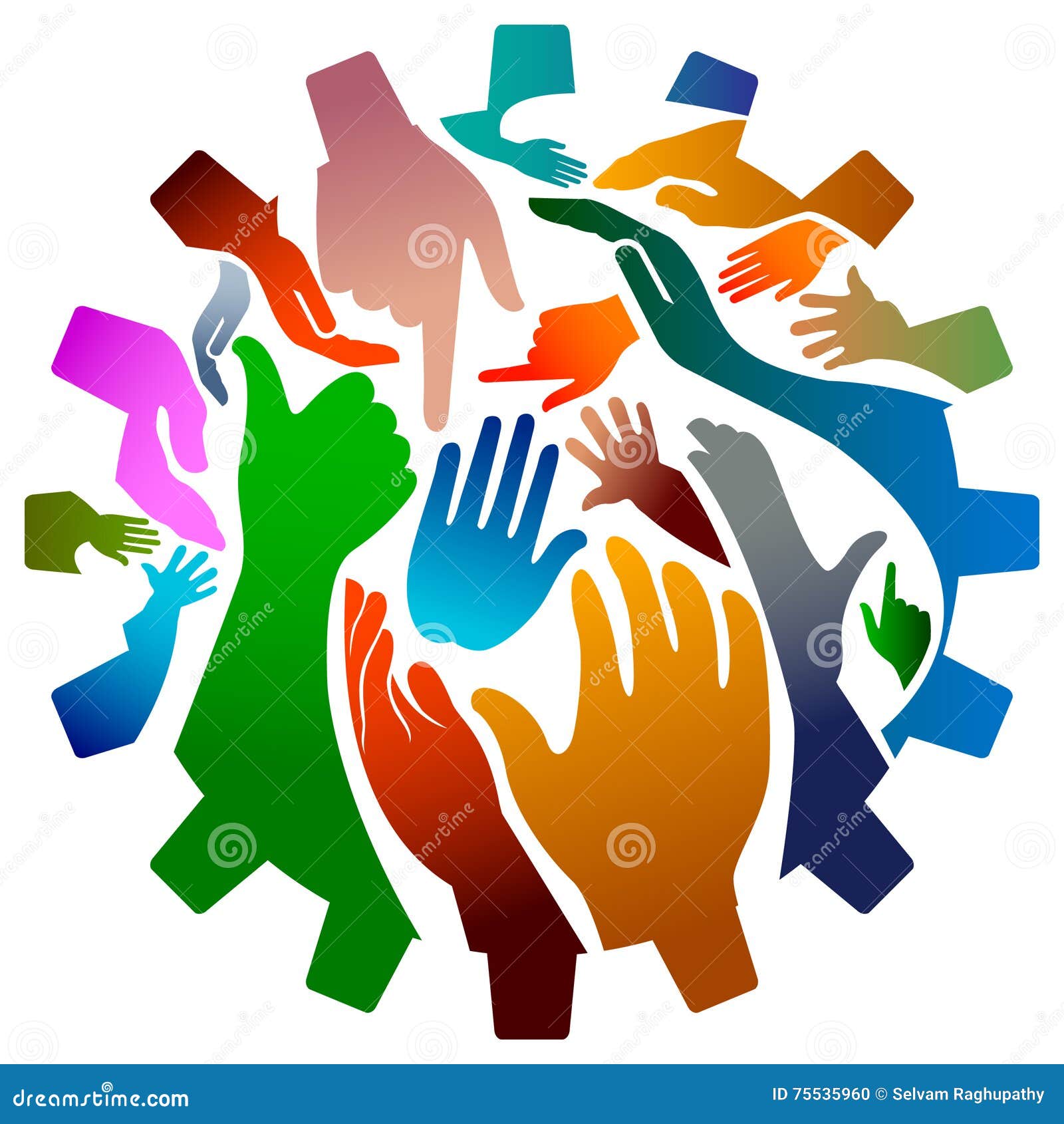 People hands gears stock vector. Illustration of technical - 75535960