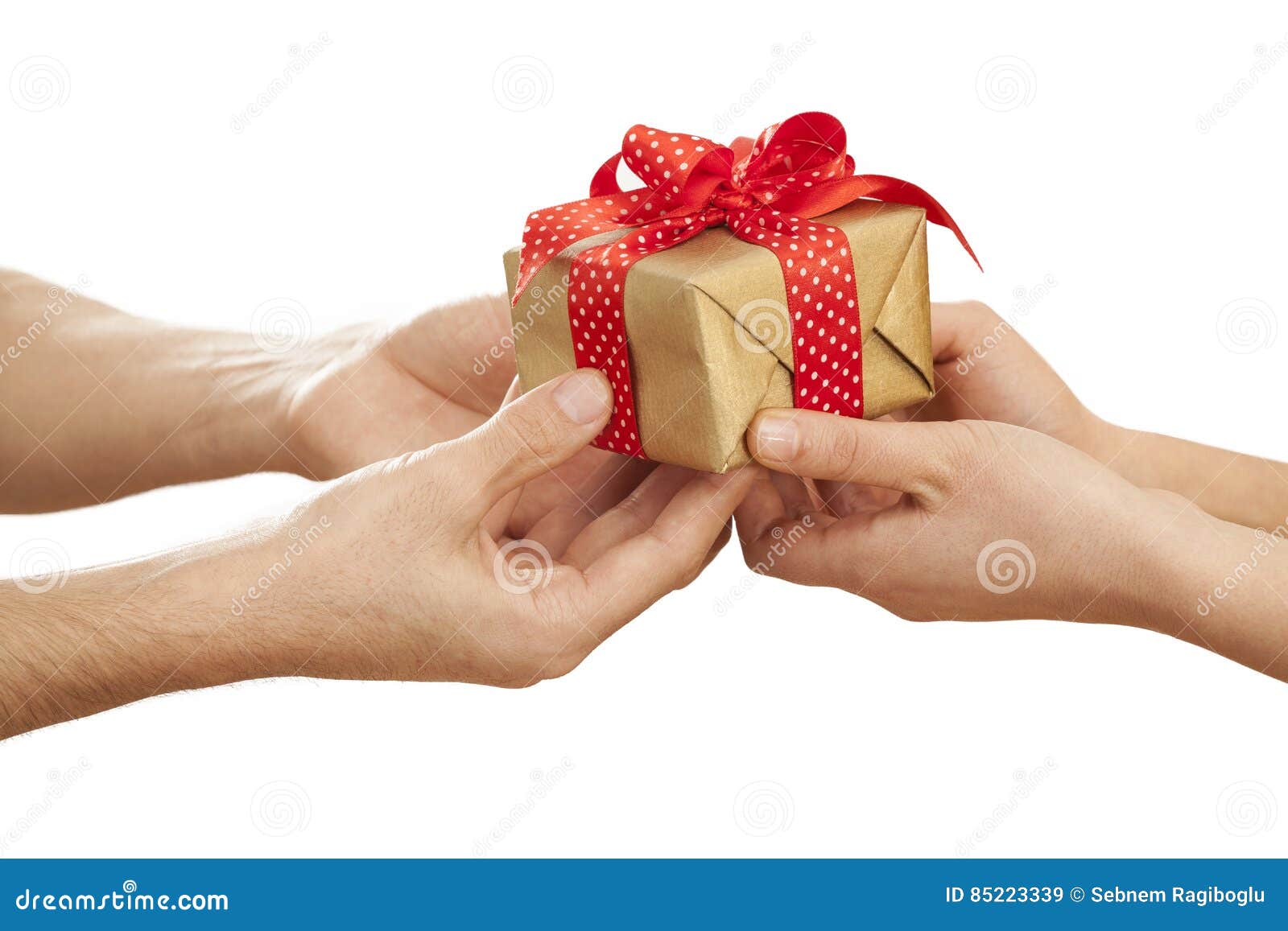 People Hands Give Gift in Box Stock Image - Image of give, birthday ...
