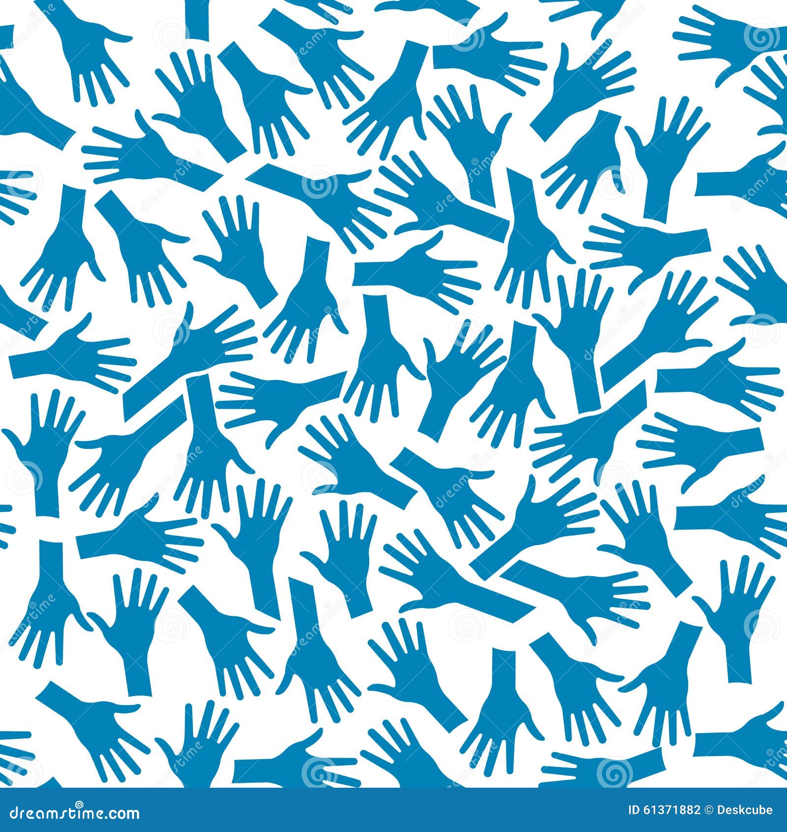 People Hands Illustration Pattern Seamless Stock Vector - Illustration ...
