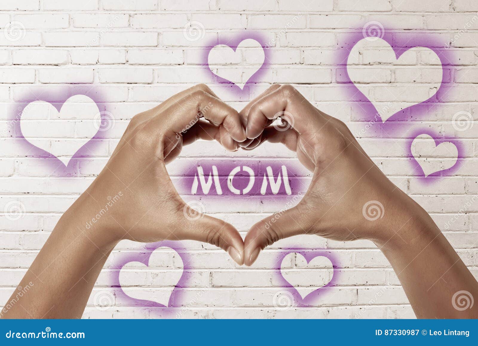 People Hands in Shape of Heart with Mom Text Stock Image - Image of ...