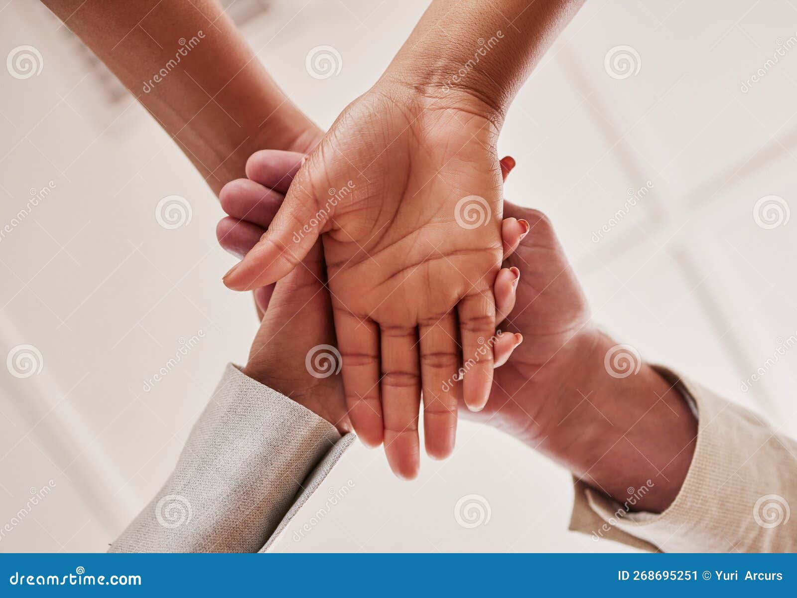 People, Hands Together and Unity Below in Trust for Community ...