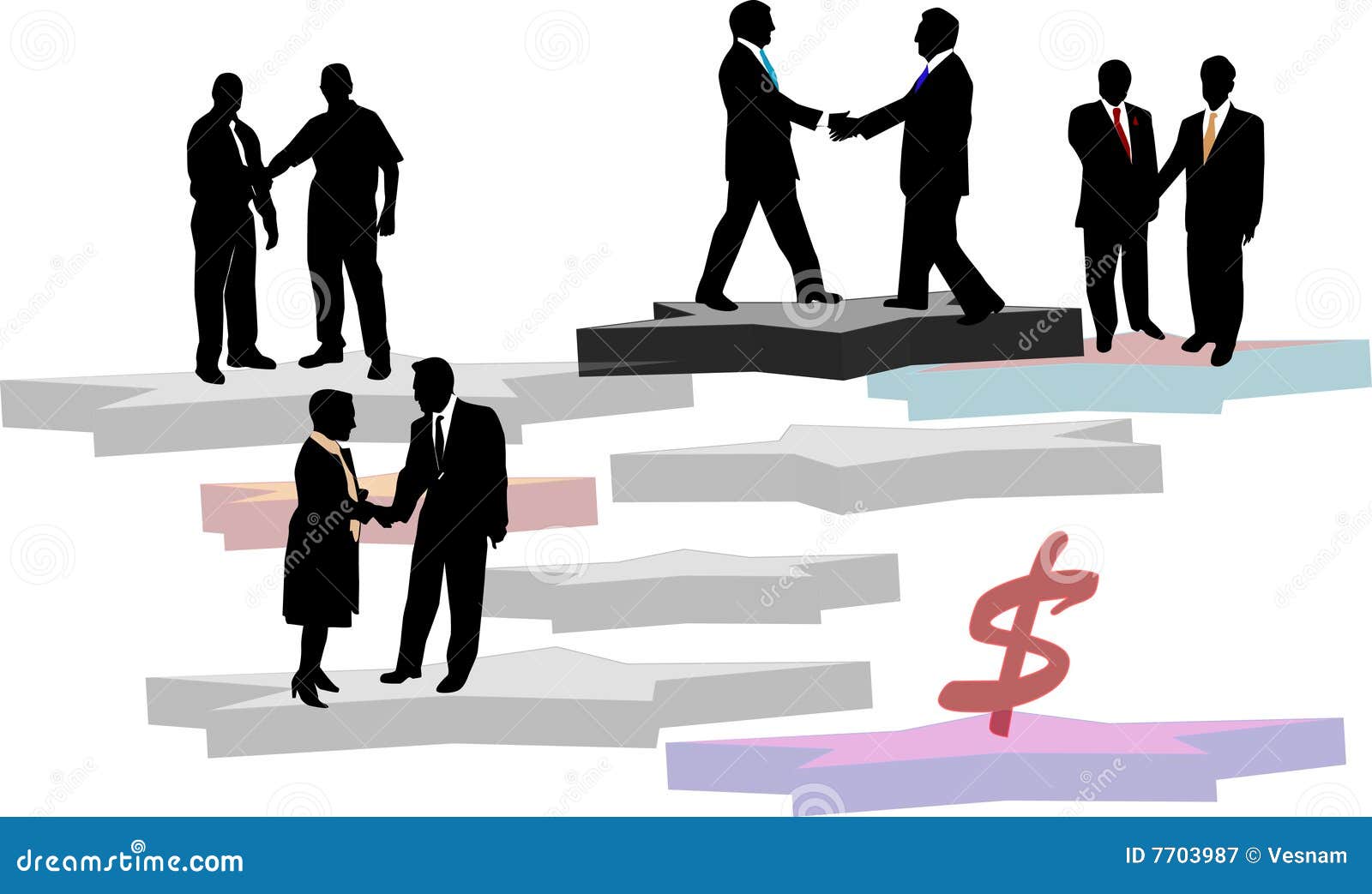 People handshaking stock vector. Illustration of agreement - 7703987