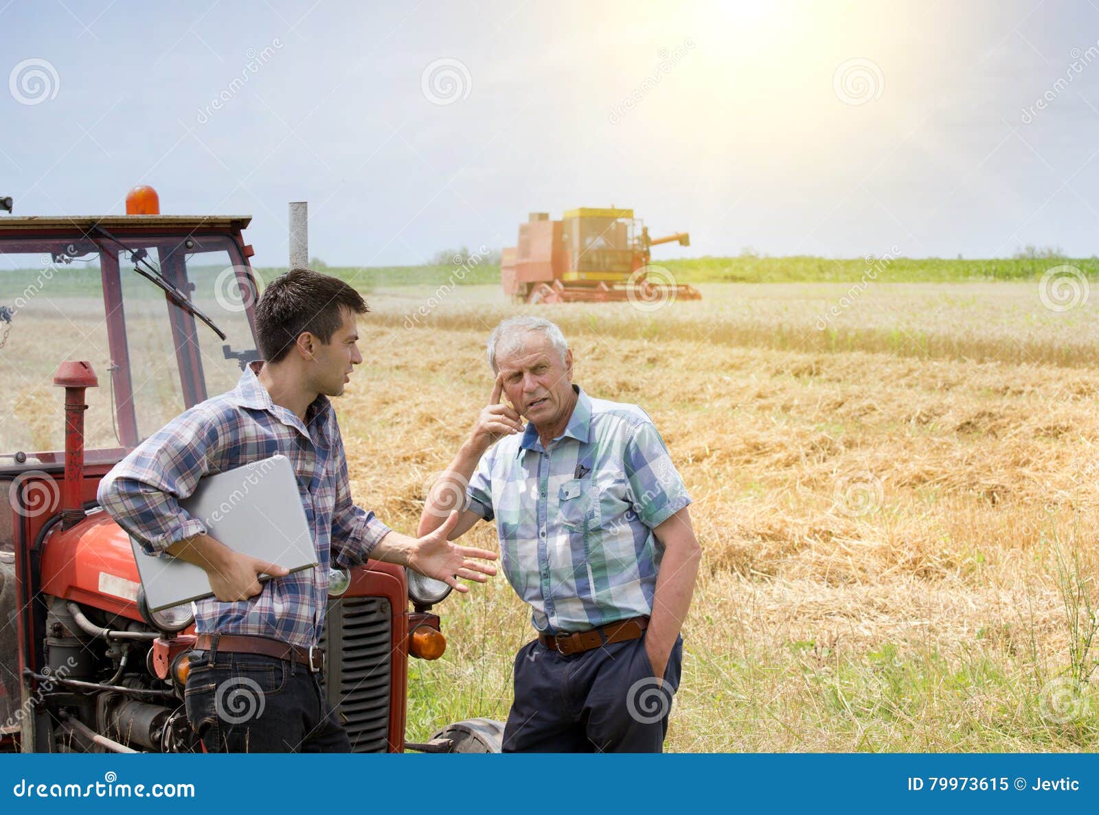 People at harvest stock image. Image of combine, harvester - 79973615