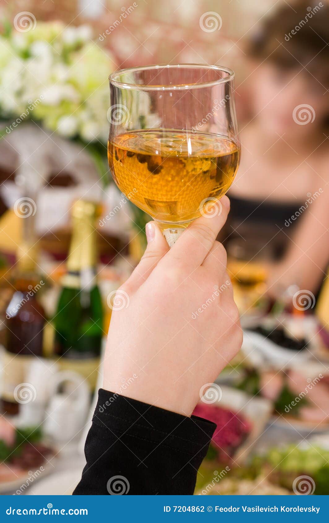 People Have Supper on a Banquet. Stock Photo - Image of plugs, knifes ...