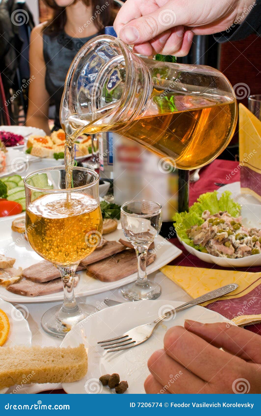People Have Supper on a Banquet. Stock Photo - Image of restaurant ...