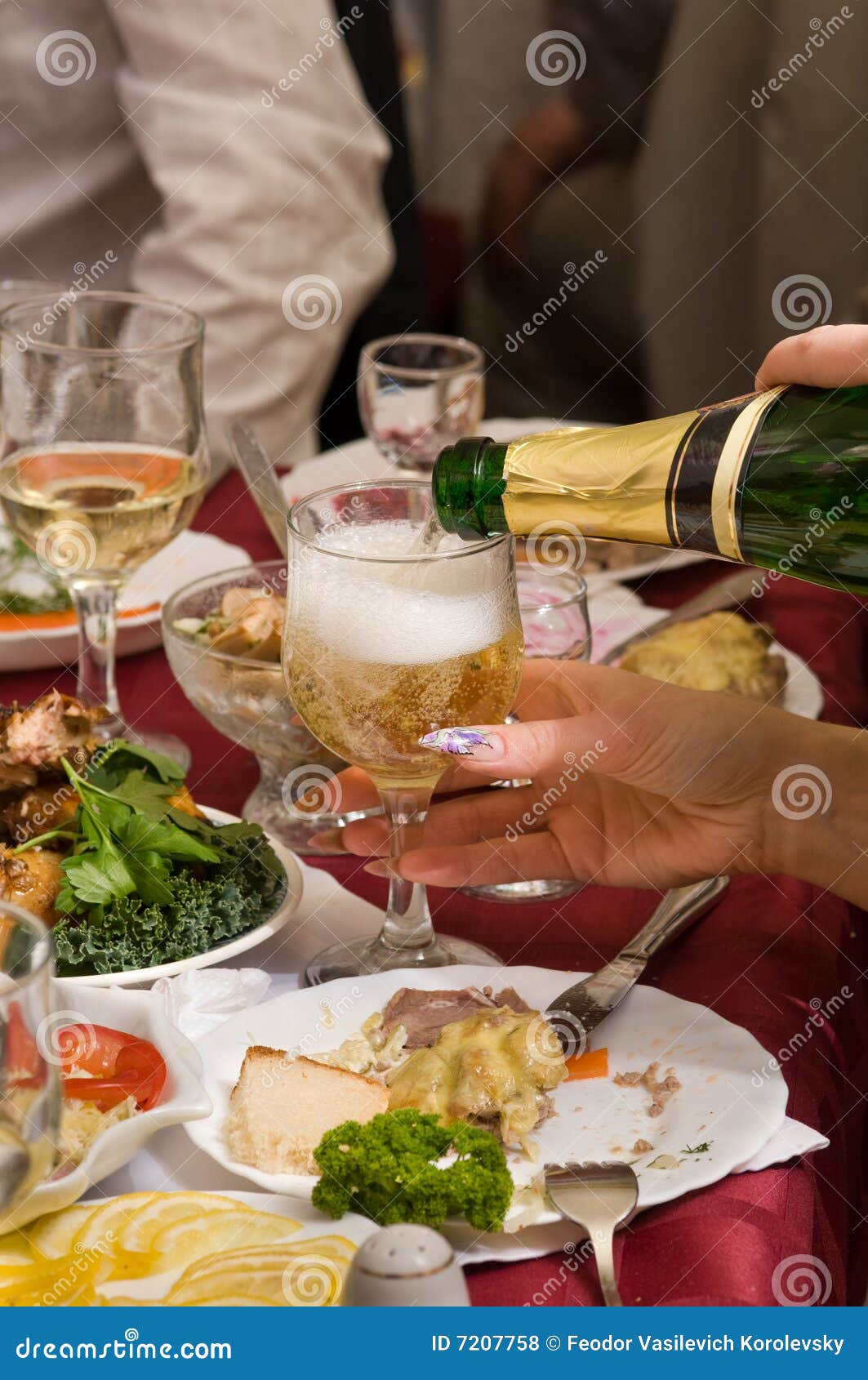 People Have Supper on a Banquet. Stock Photo - Image of restaurant ...