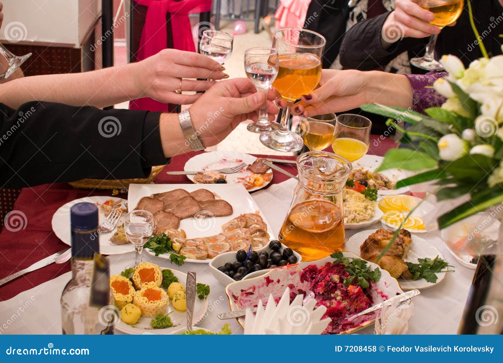 People Have Supper on a Banquet. Stock Photo - Image of restaurant ...
