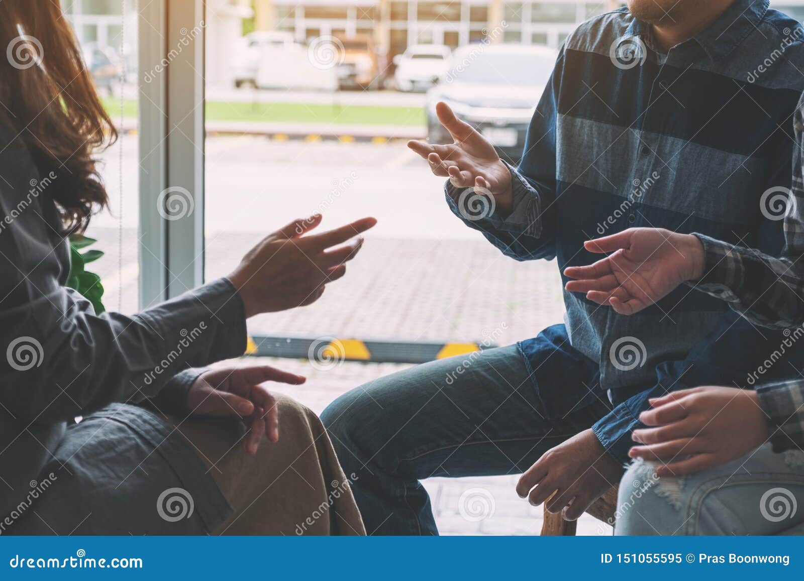 People Having Conversation Together Stock Image - Image of hanging ...