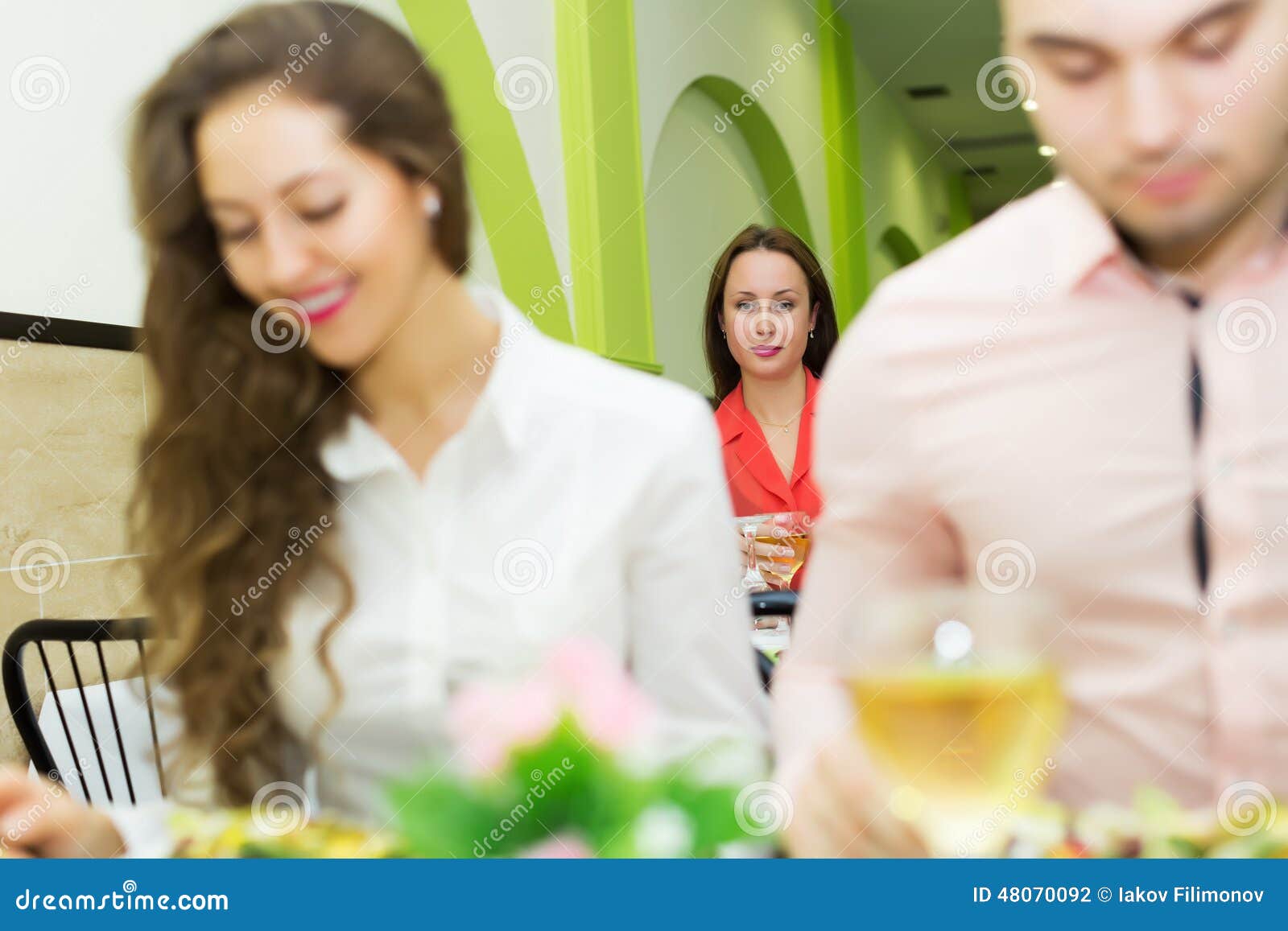 People Having Dinner at the Restaurant Stock Photo - Image of business ...