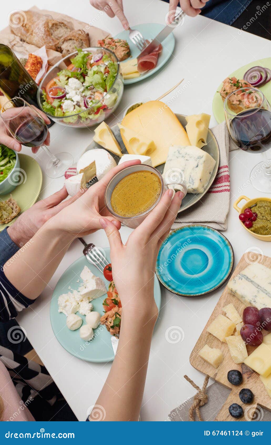 People having dinner stock photo. Image of gathering - 67461124