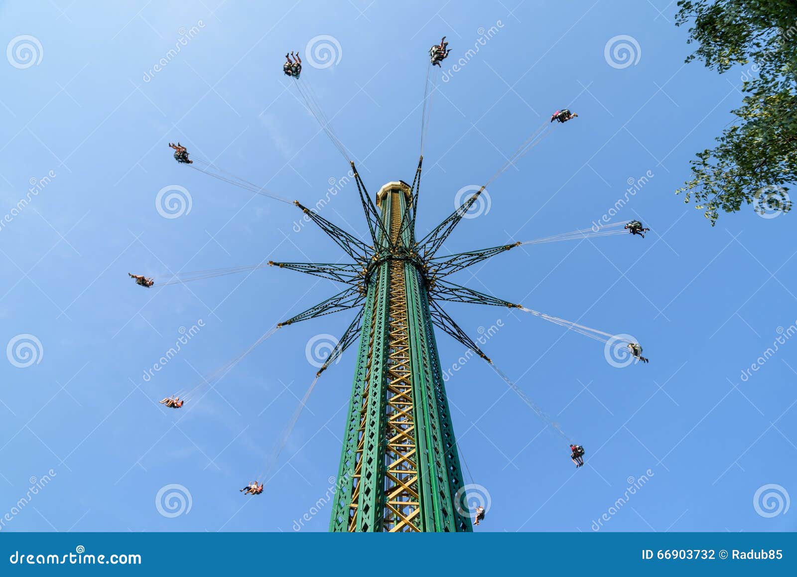 People Having Fun in Carousel Swing Ride Stock Photo - Image of happy ...