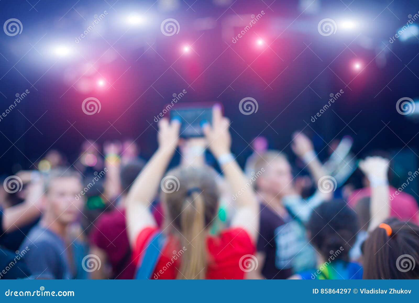 People Having Fun at the Concert. Stock Image - Image of club, movement ...