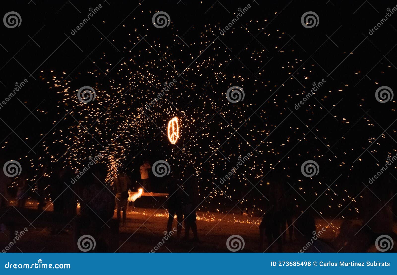People Having Fun on Fire Party at Phi Phi Island Stock Photo - Image ...