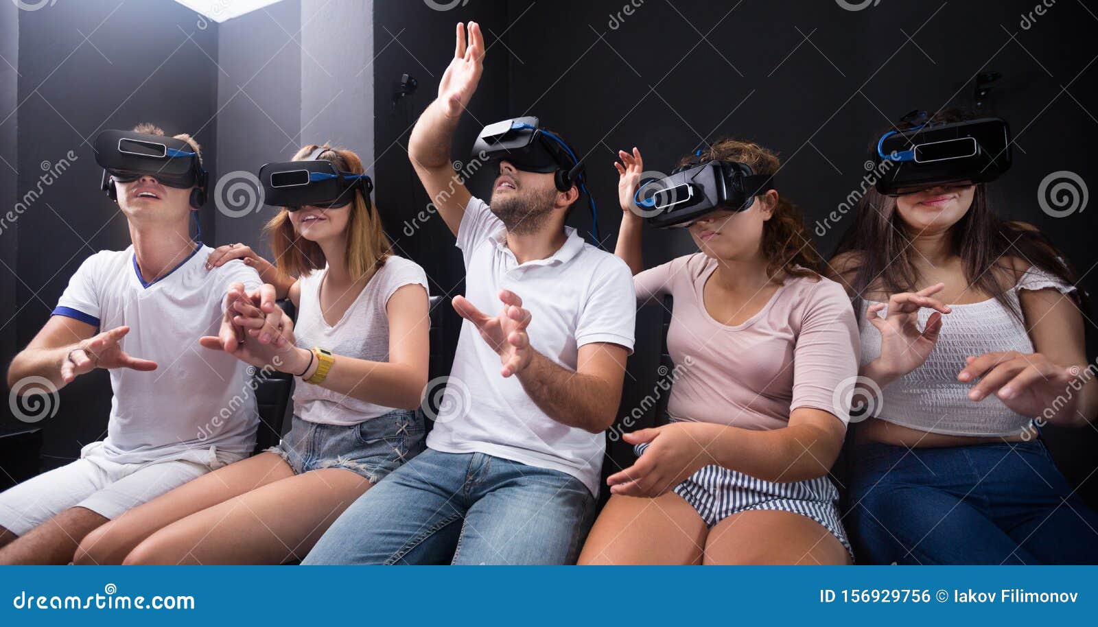 People Having Fun with Vr Headset Goggles Stock Photo - Image of ...