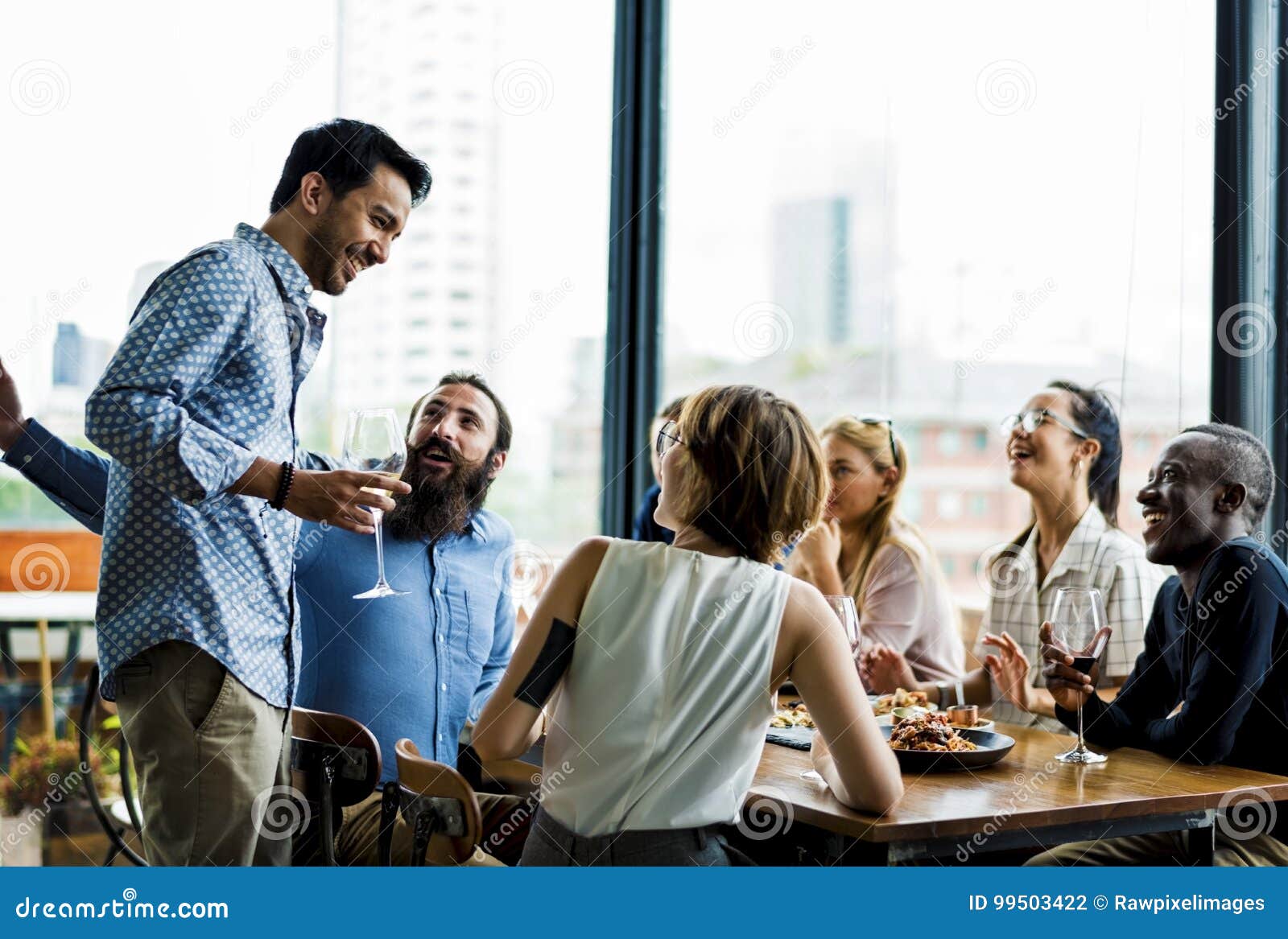 People Having Meal Together in the Restaurant Stock Photo - Image of ...