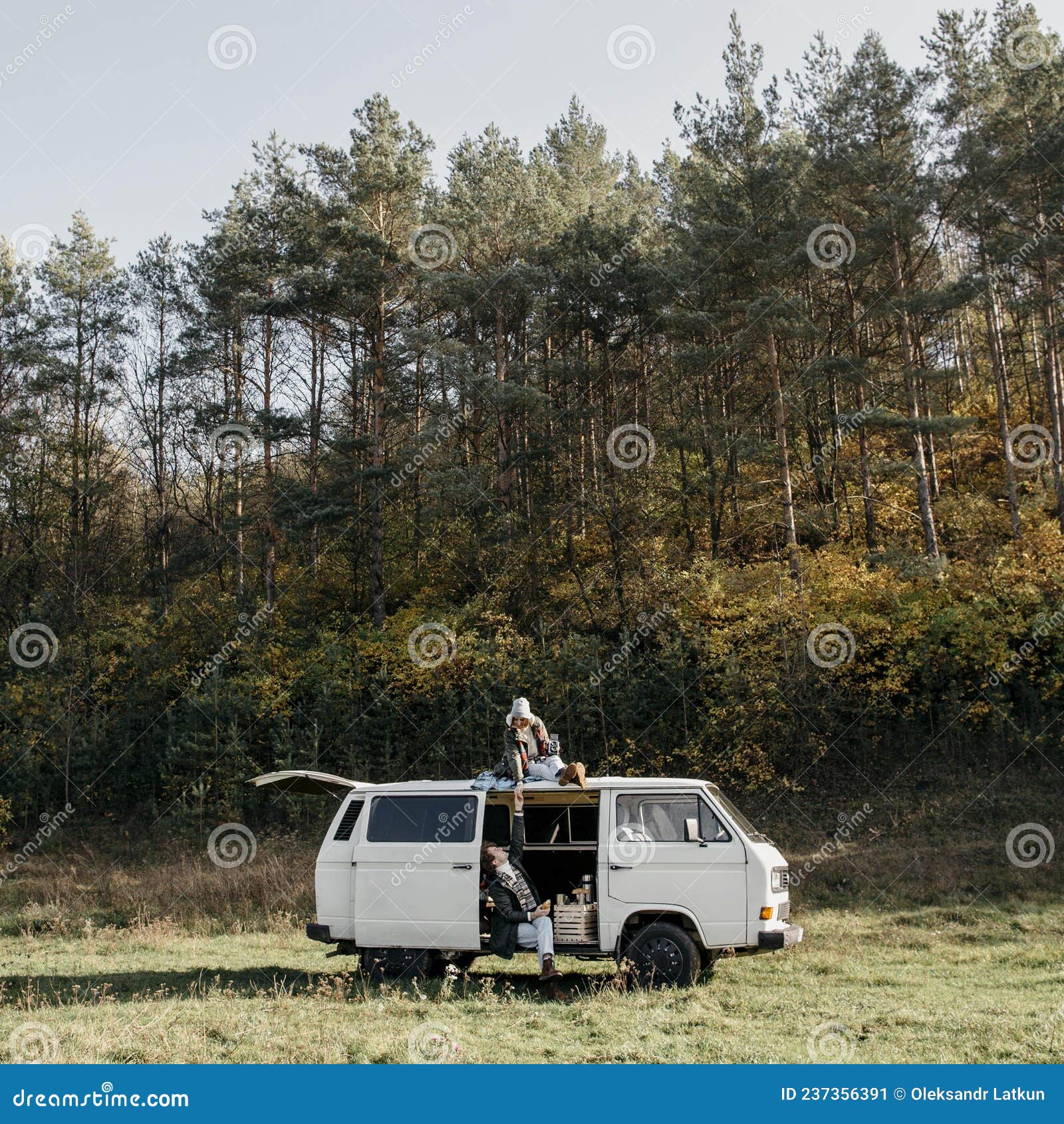 People Having Road Trip Van. High Quality Photo Stock Image - Image of ...