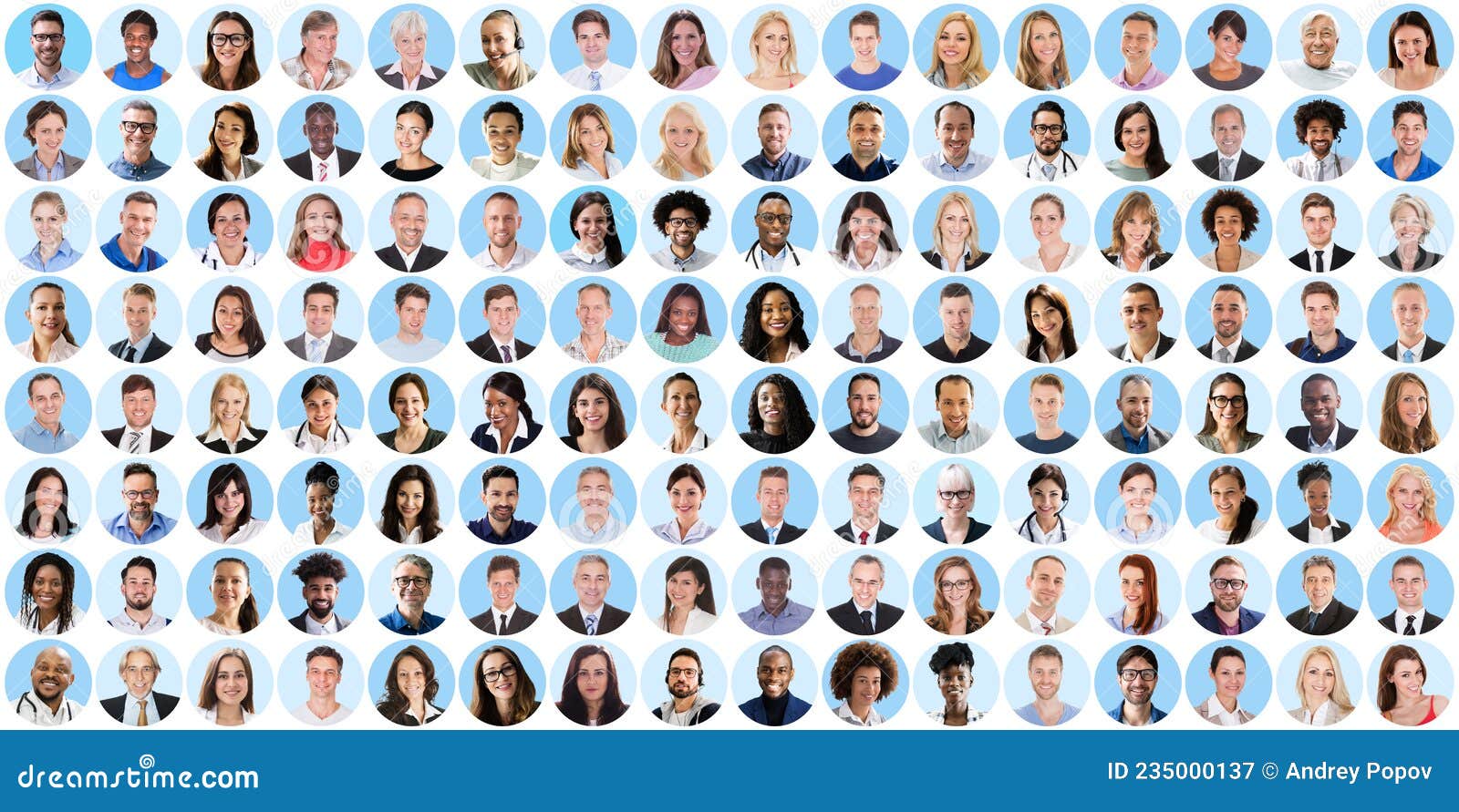 Face Collage, Made From The Leaves Of Various Plants On A White ...