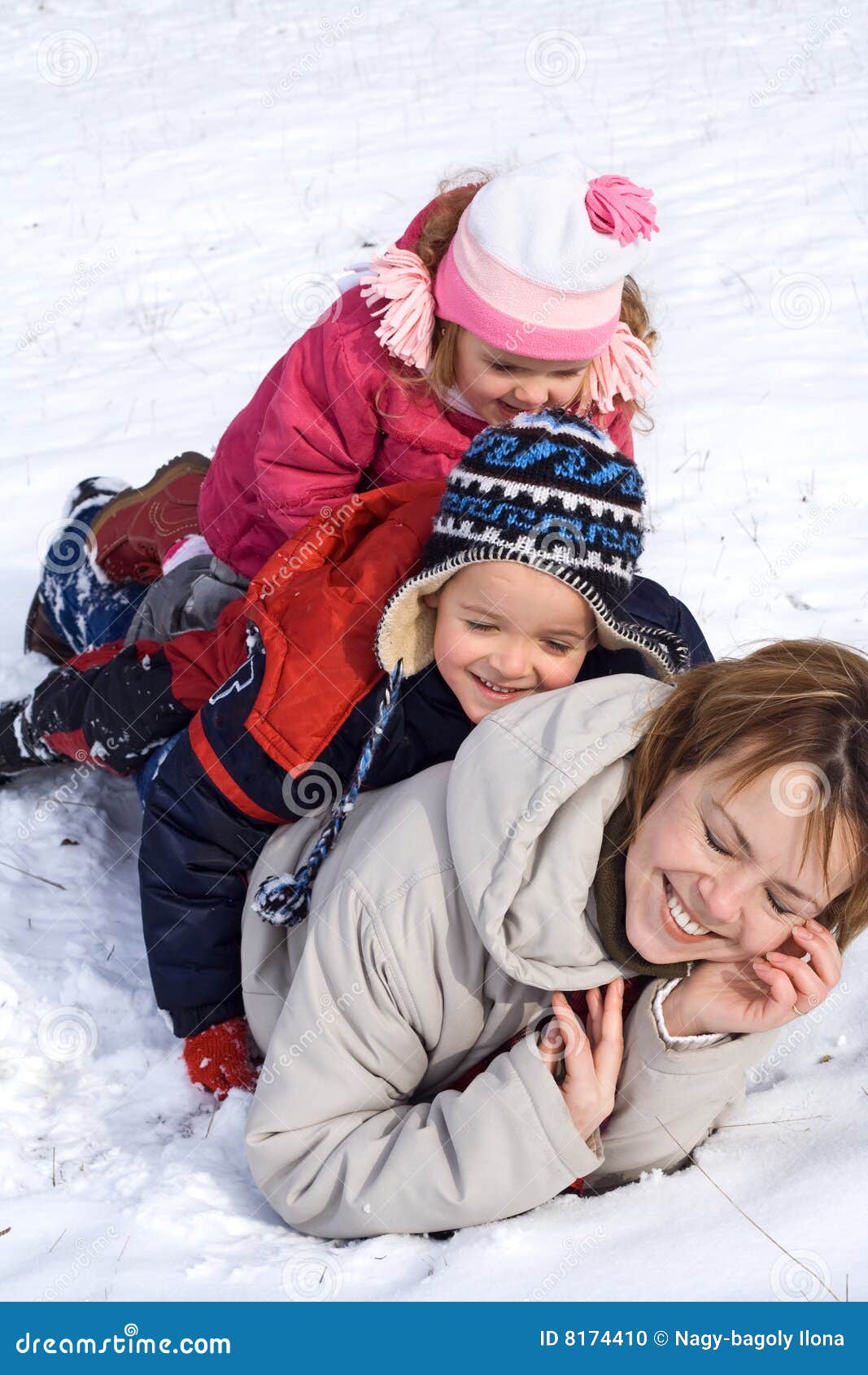 People heap in the snow stock photo. Image of laughing - 8174410