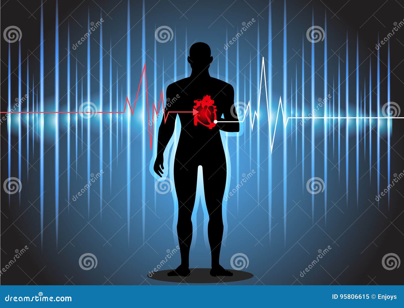 People with Heart Disease Abstract Background Stock Illustration ...