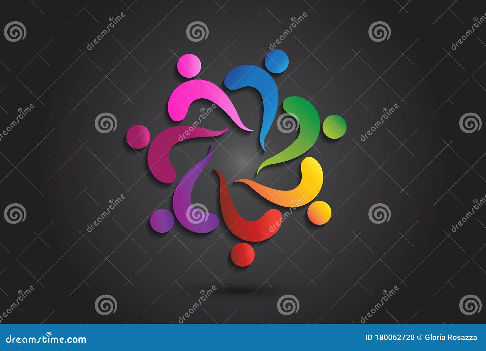 People Helping Logo Colorful Vector Stock Vector - Illustration of ...