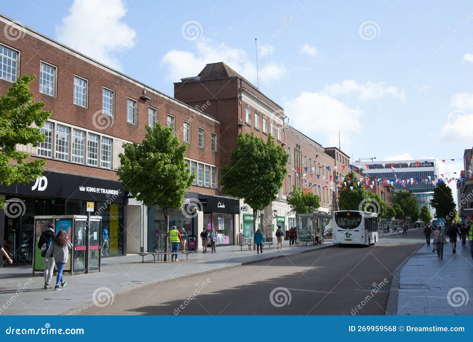 People on the High Street in Exeter, Devon in the UK Editorial Stock ...