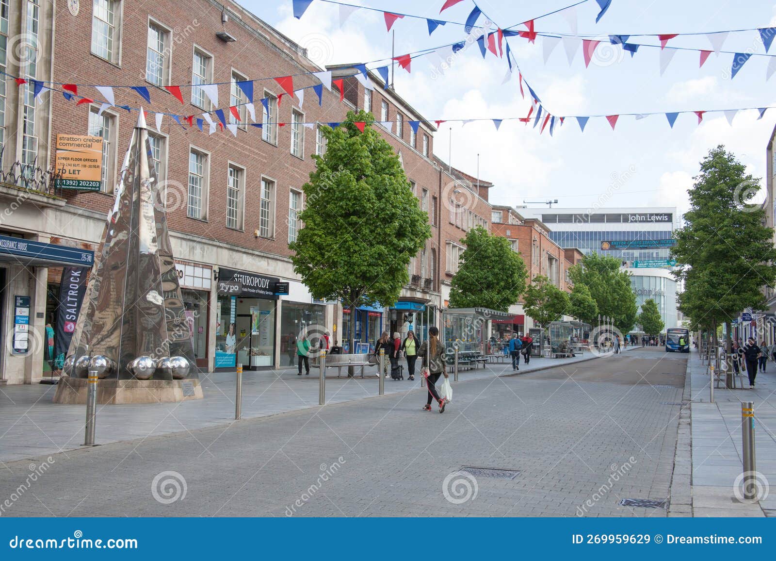 People on the High Street in Exeter, Devon in the UK Editorial Stock ...