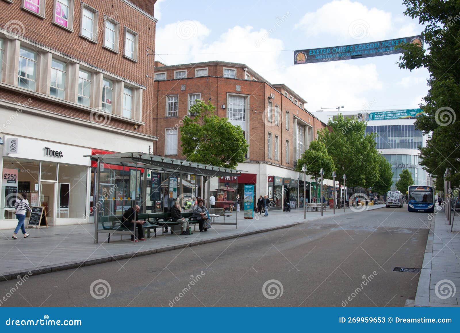 People on the High Street in Exeter, Devon in the UK Editorial Stock ...