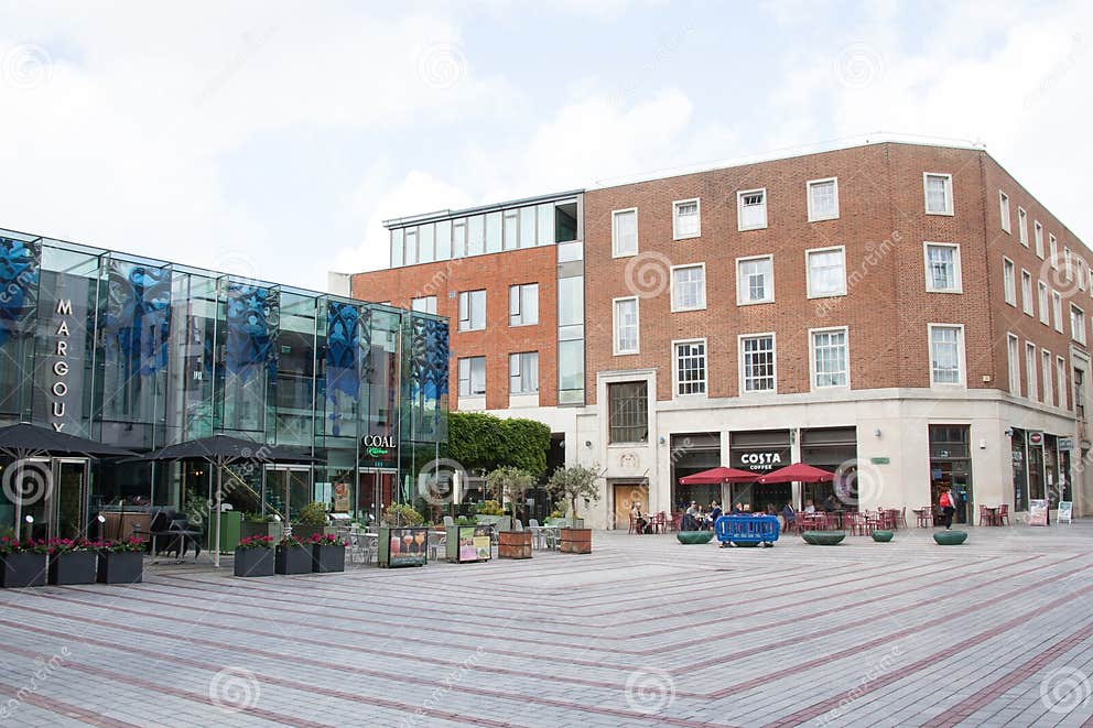 People on the High Street in Exeter, Devon in the UK Editorial ...