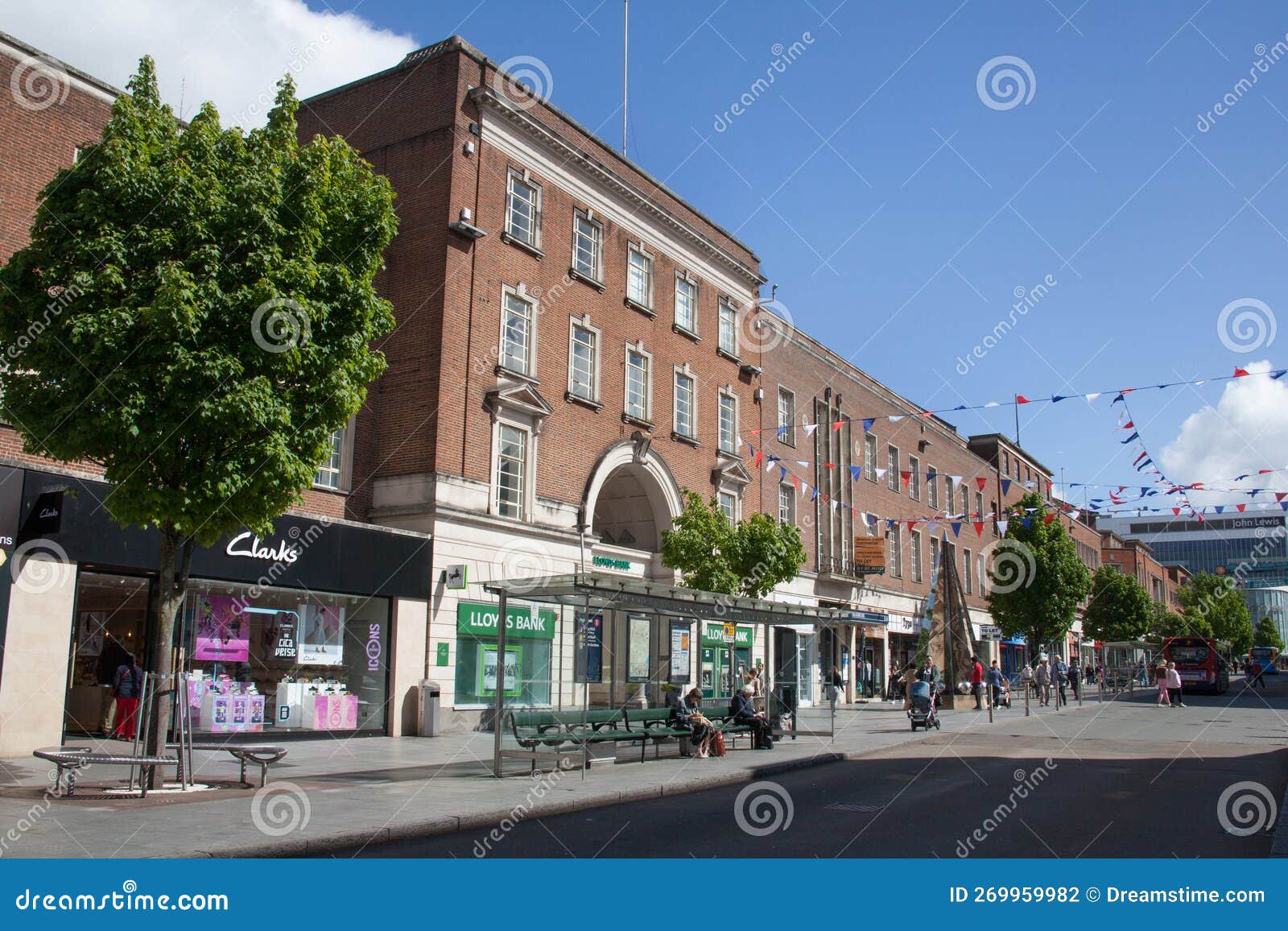 People on the High Street in Exeter, Devon in the UK Editorial ...