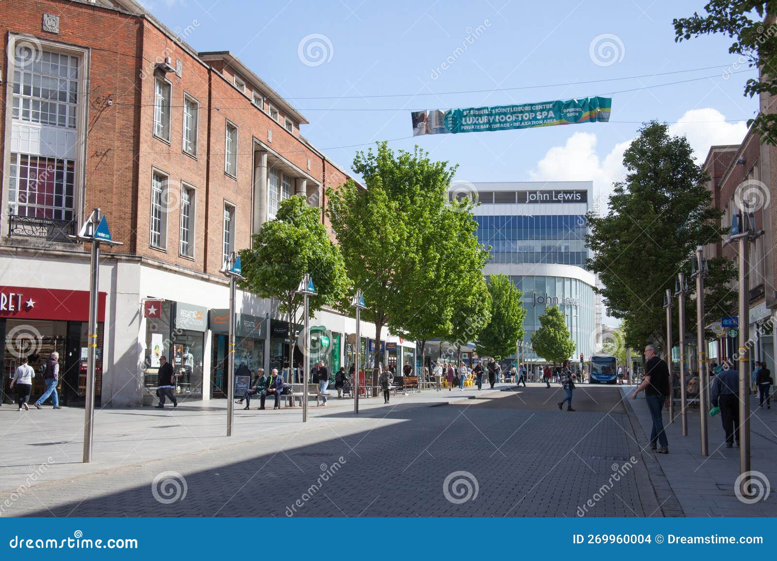 People on the High Street in Exeter, Devon in the UK Editorial Stock ...
