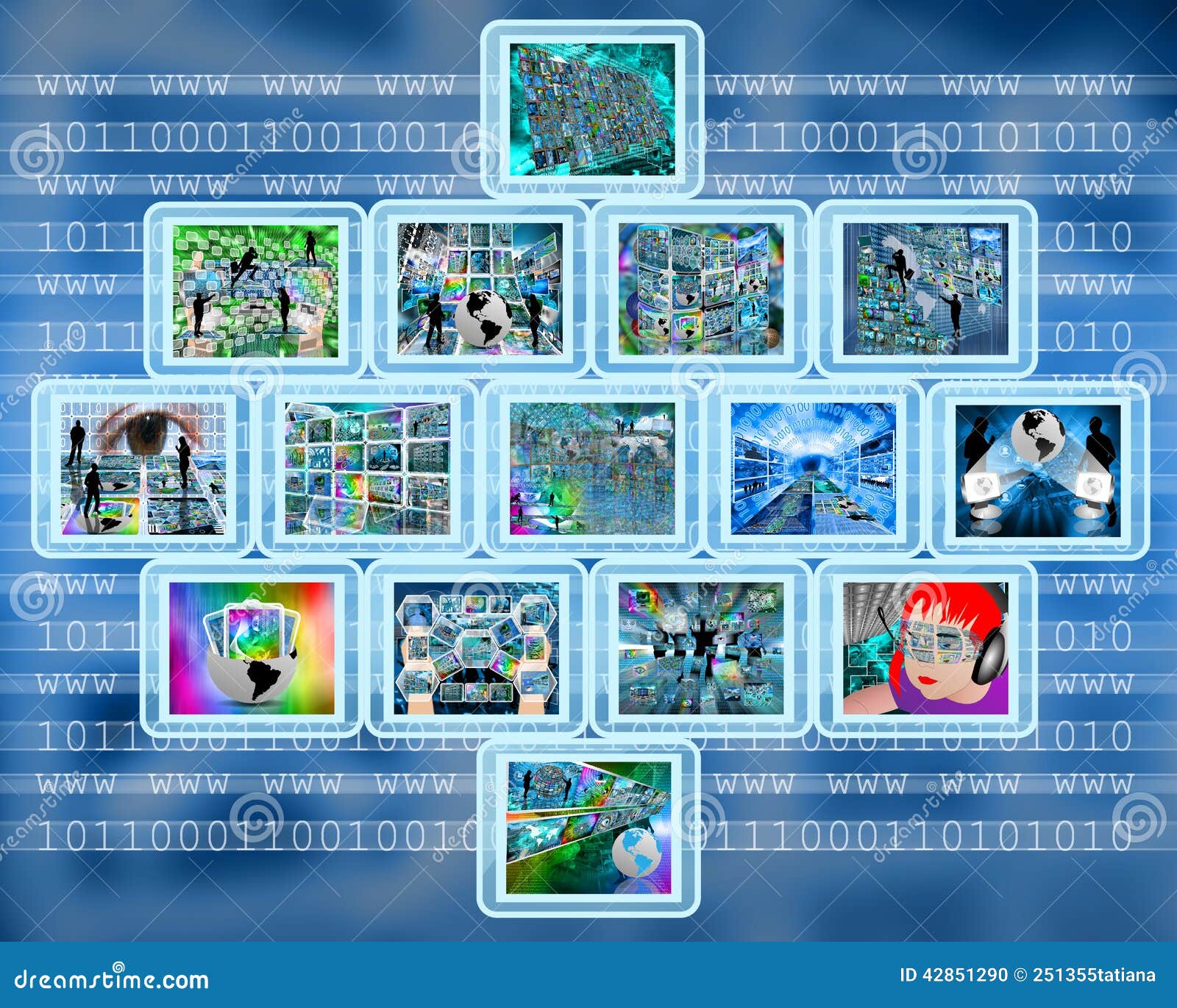 People and high technology stock illustration. Illustration of search ...
