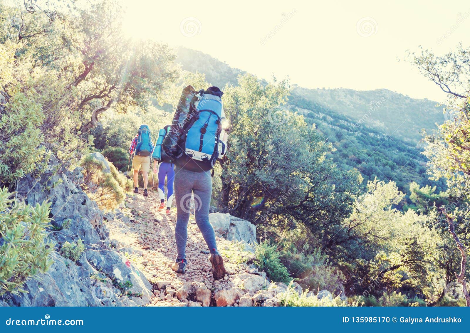 People in hike stock photo. Image of holiday, hike, mountain - 135985170