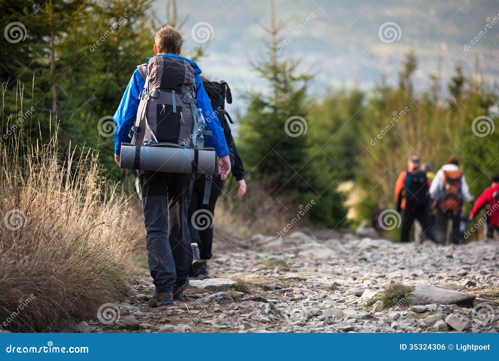 People hiking stock photo. Image of healthy, landscape - 35324306