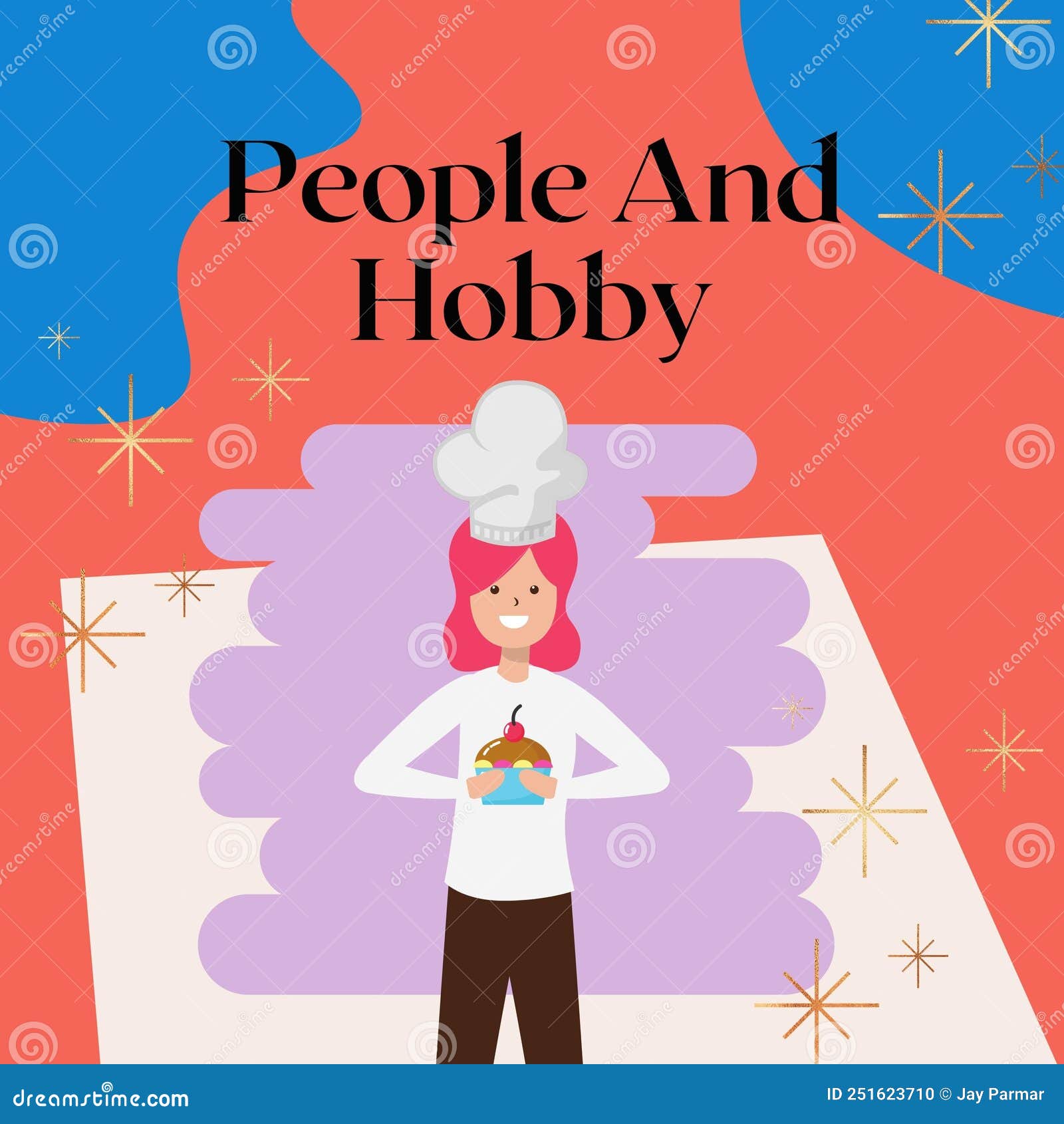 People and Hobby Illustration Instagram Posts Stock Illustration ...