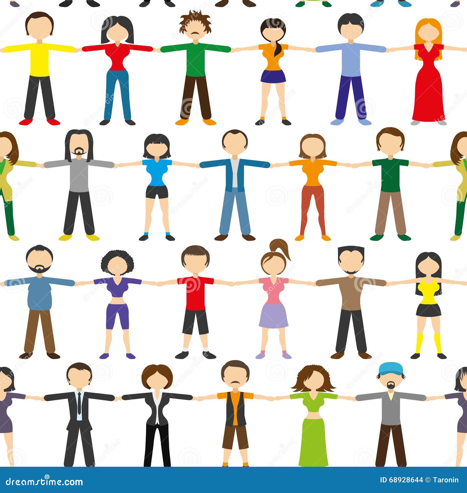 People hold hands. stock vector. Illustration of holding - 68928644