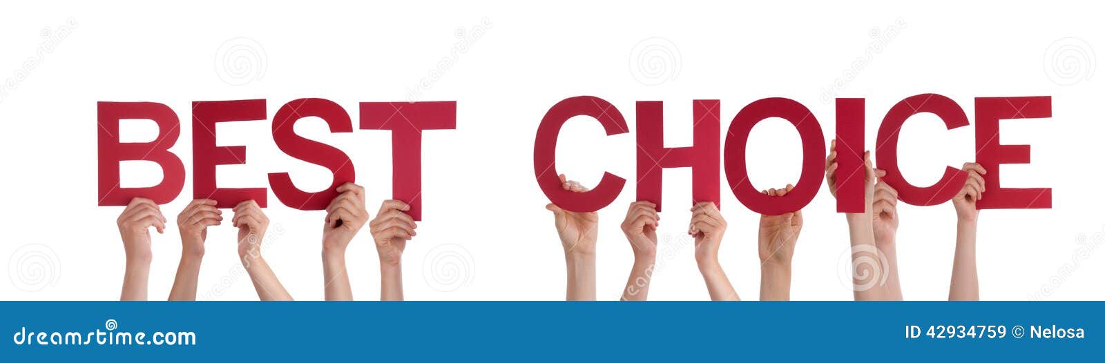 People Holding Best Choice stock image. Image of advertisement - 42934759